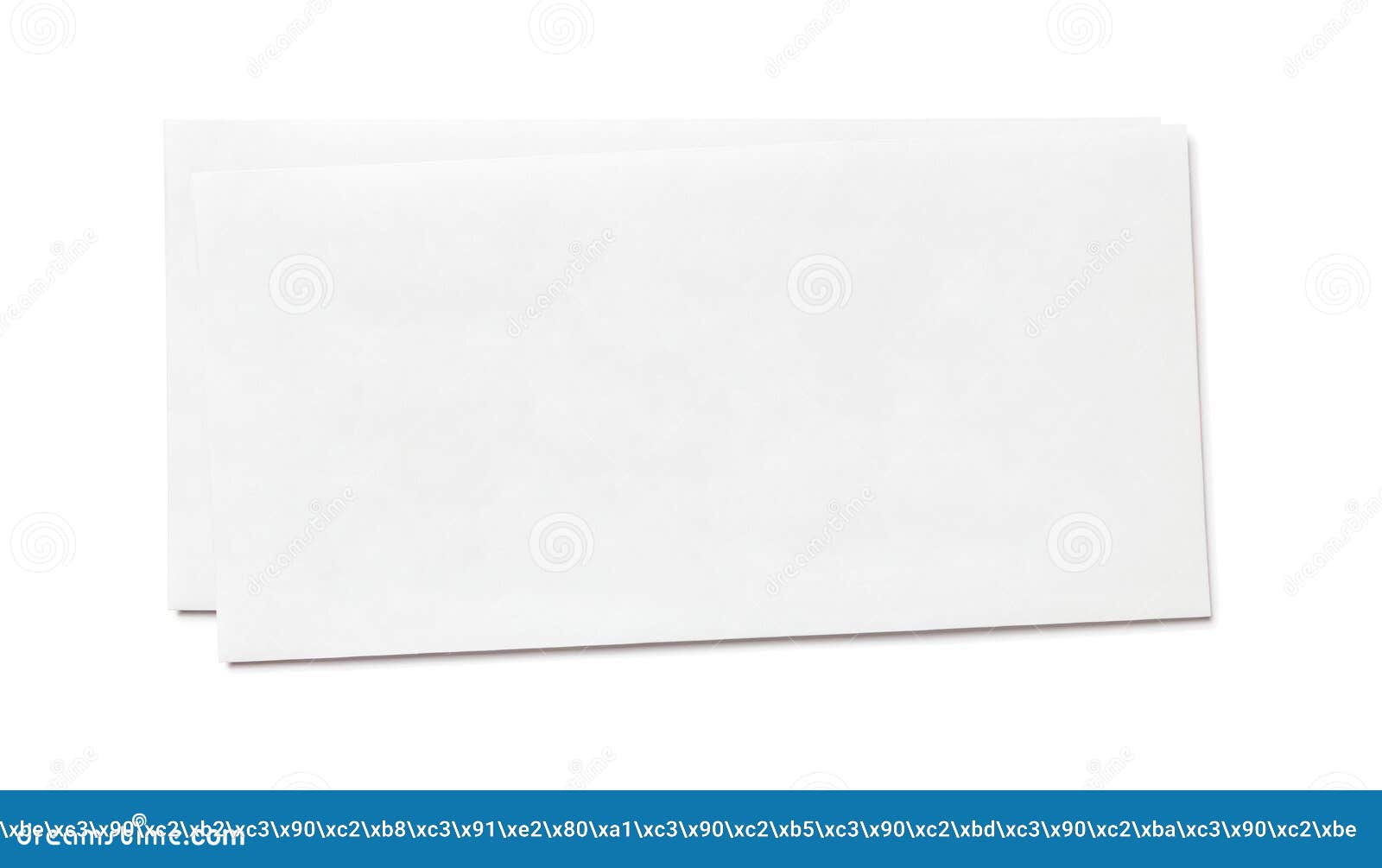 Simple Blank White Envelope Isolated, Front View. Stock Image - Image ...