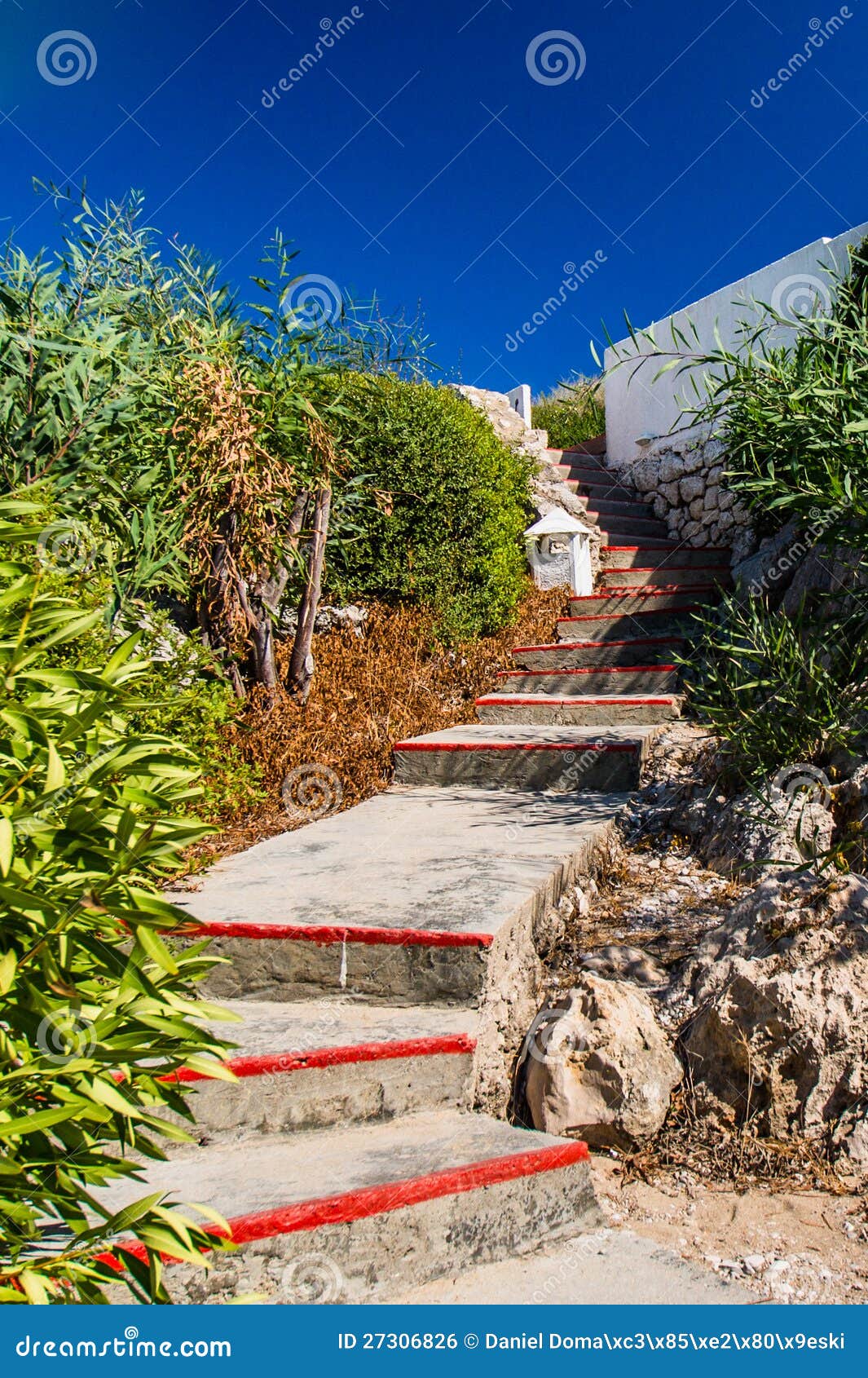 Stairs Path In The Ancient Nabatean City Of Petra In Jordan, With View ...
