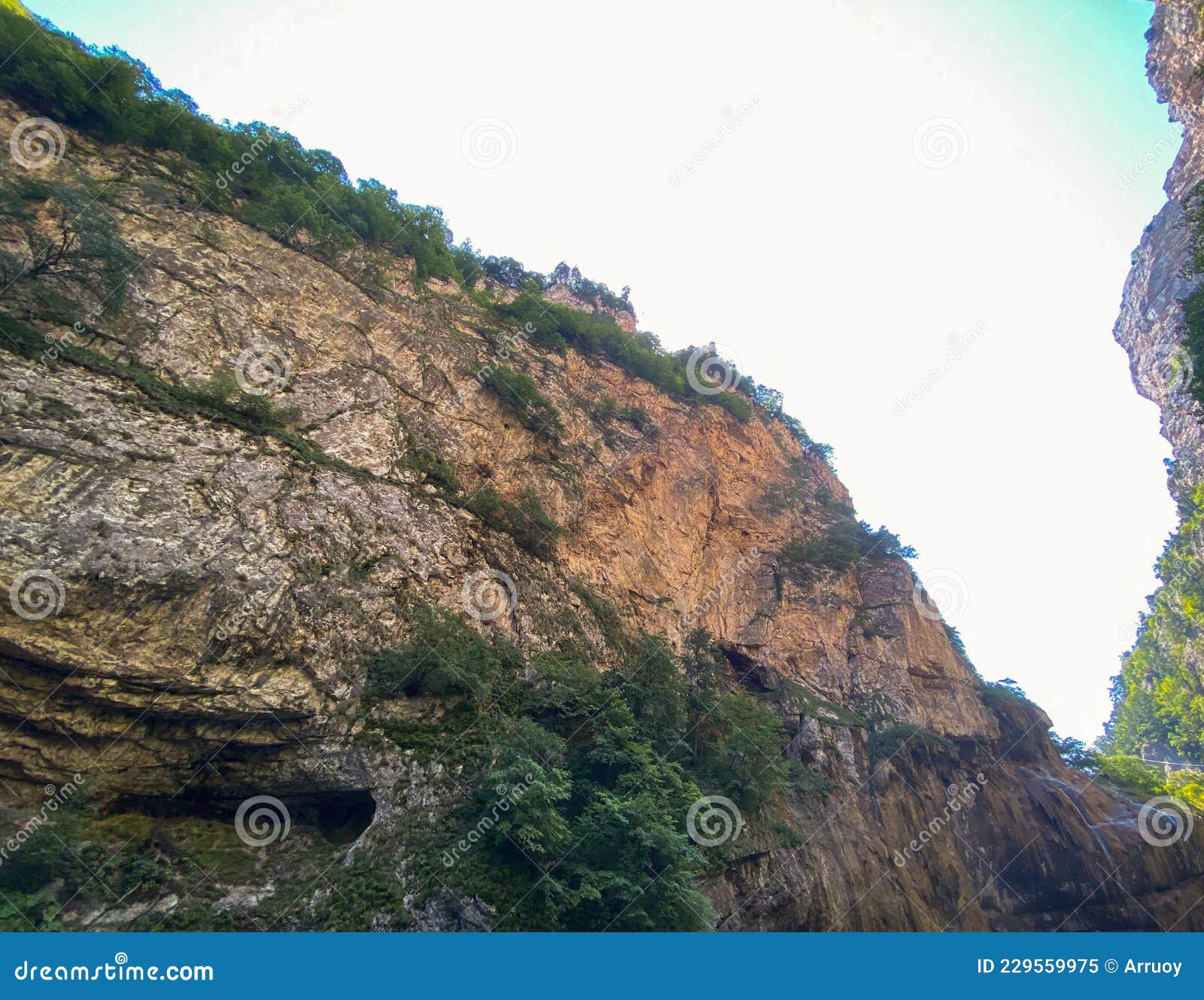 Narrow mountain gorge stock image. Image of gorge, adventure - 229559975