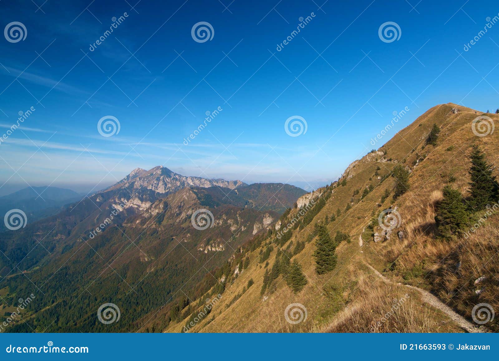 Narrow Mountain Path with a Scenic View Stock Image - Image of outdoors ...