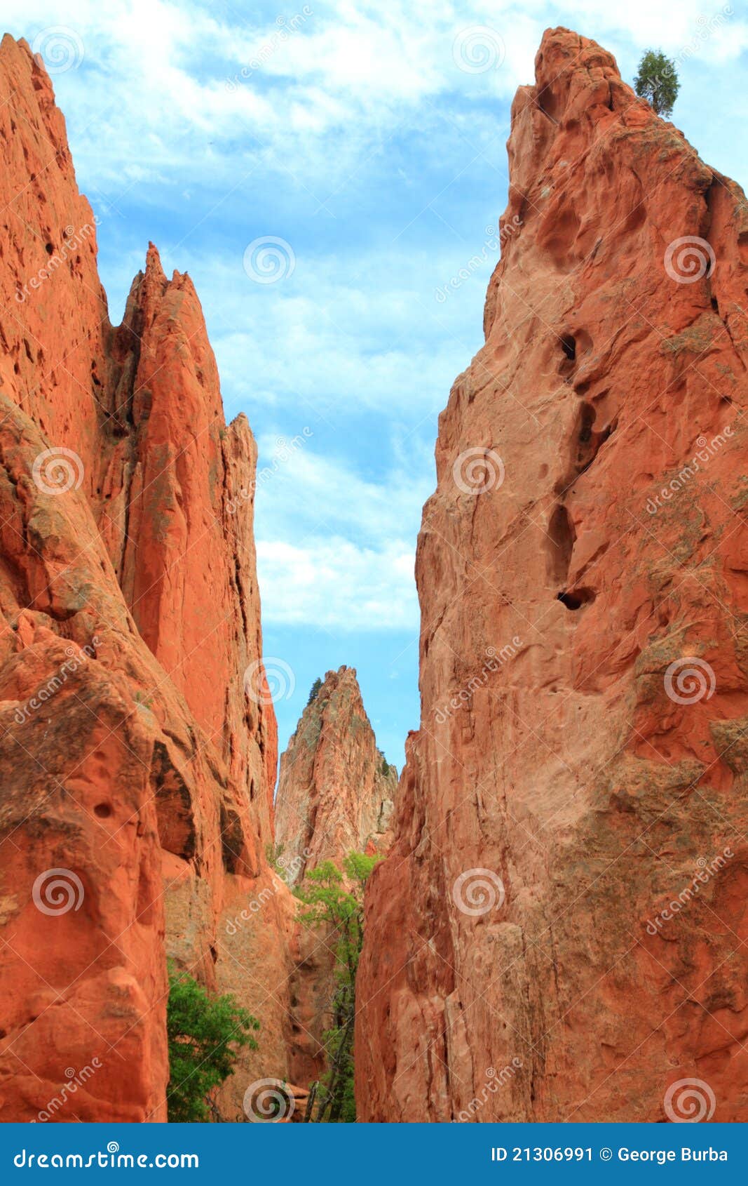 Narrow Passage Between Big Rocks In Stone Labyrinth Bledne Skaly ...