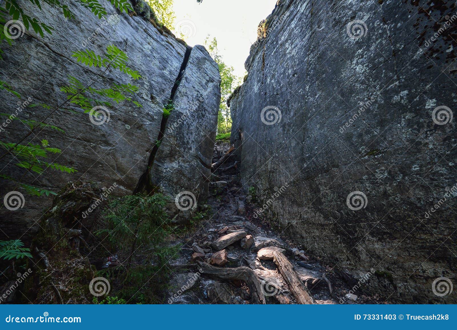 The Narrow Passage between the Rocks Stock Image - Image of erode ...
