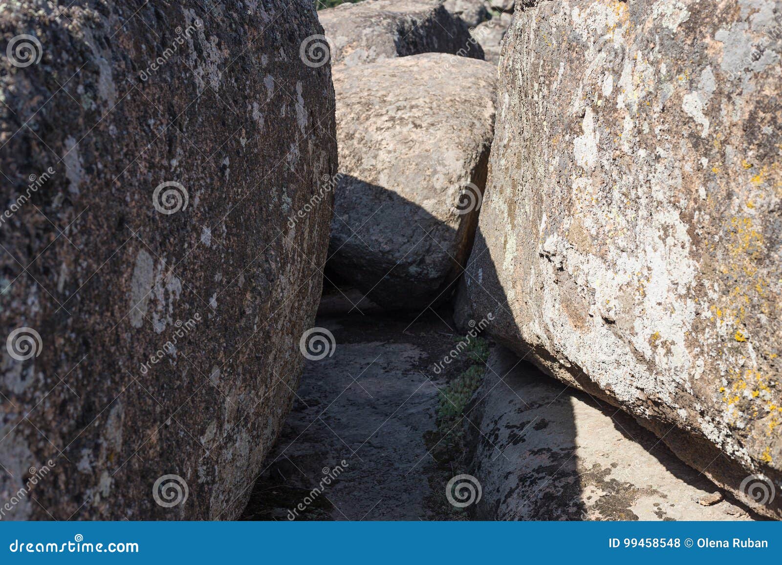 The Narrow Passage between Stones Stock Photo - Image of passage, cave ...