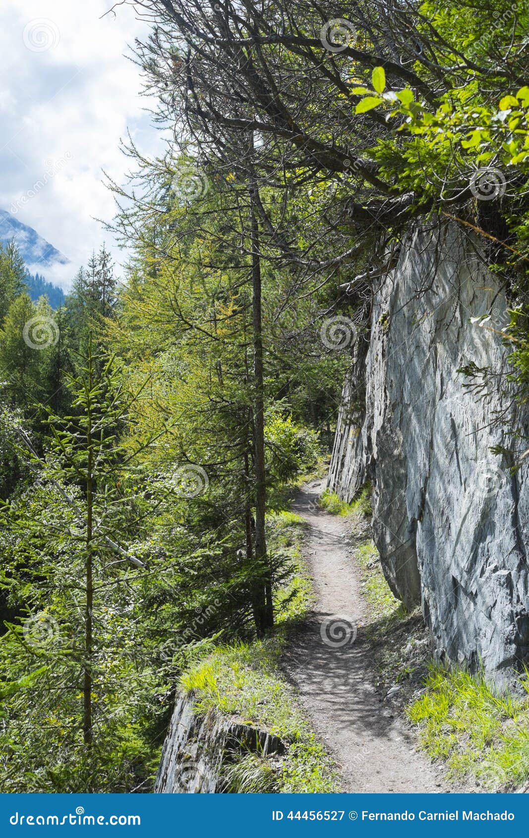 Narrow passage stock image. Image of footpath, mountain - 44456527