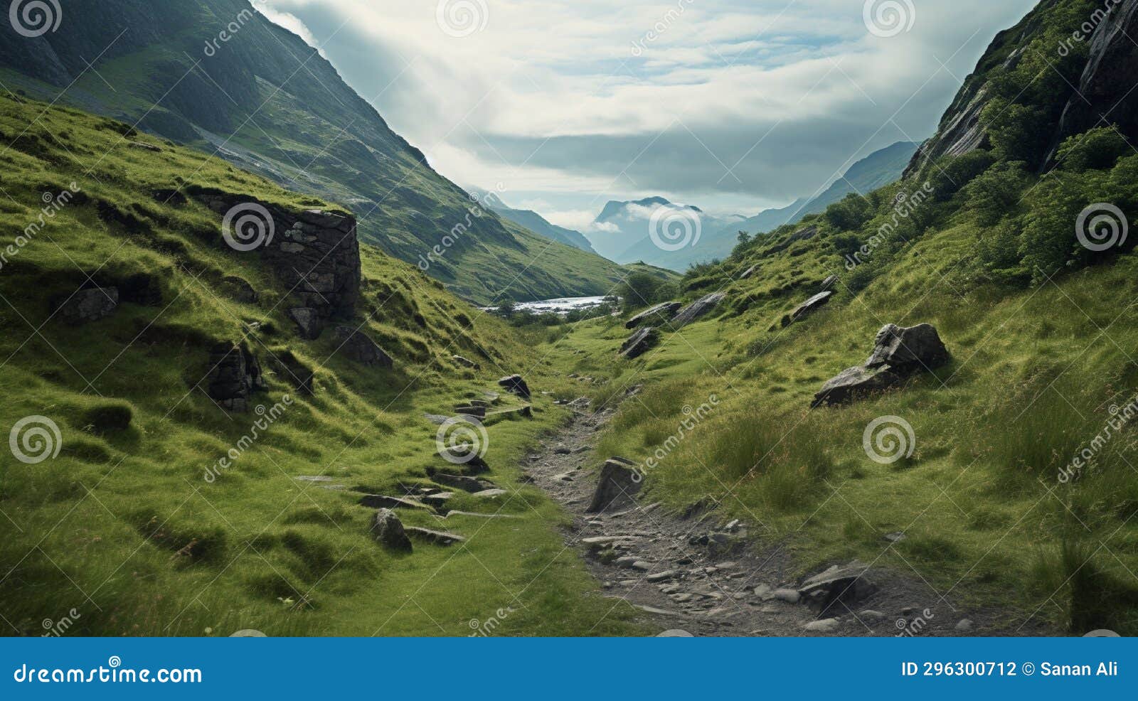 A Narrow Path In The Highlands Stock Photo | CartoonDealer.com #296300712