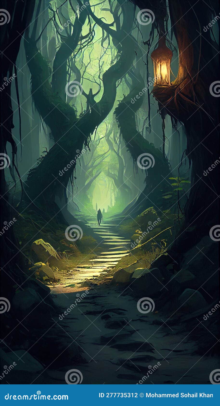 The Narrow Path Winds through the Dark Forest Twisting and Turning As ...