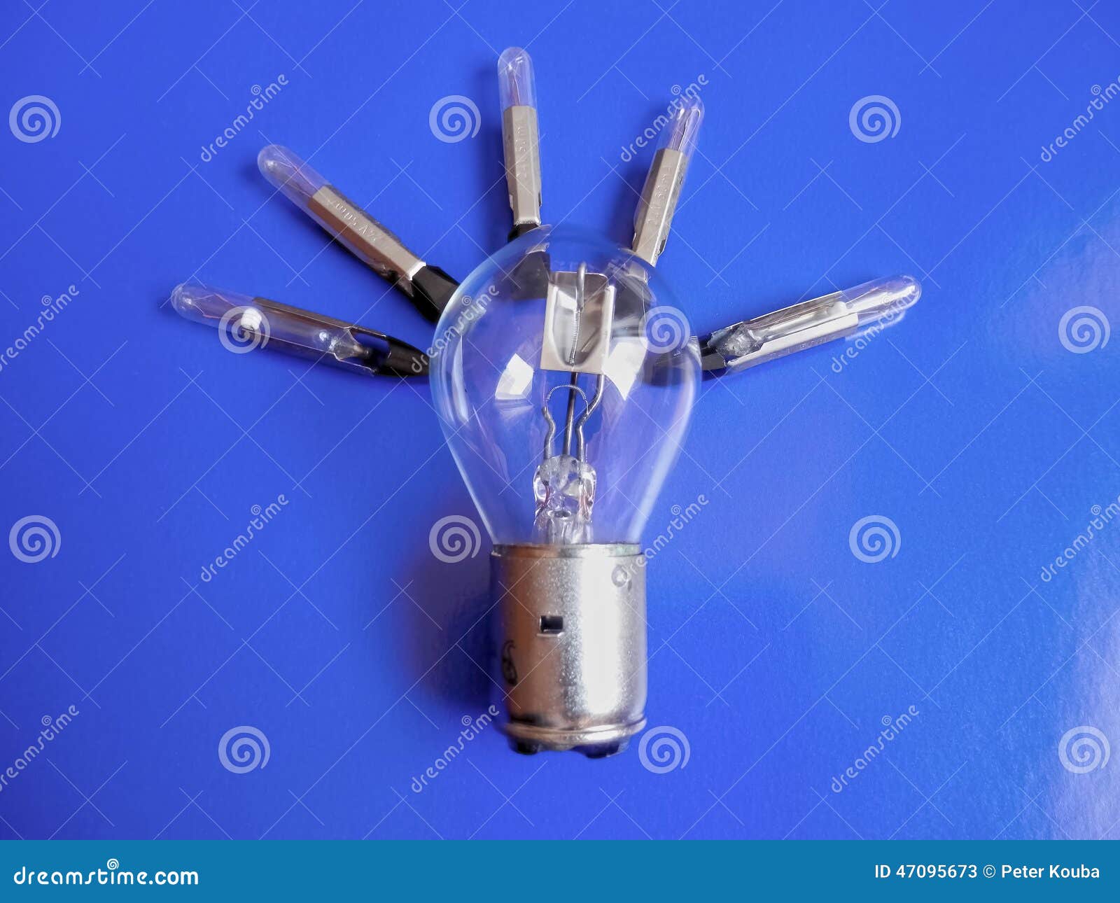 Narrow Rays of Light Bulb on a Large Lamp Stock Image - Image of ...