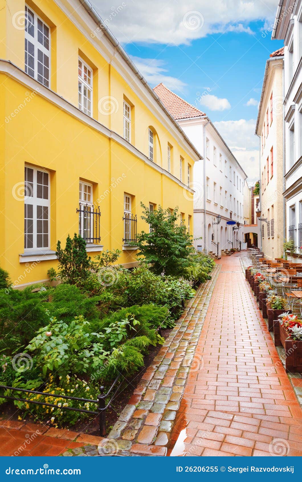Narrow Riga street stock image. Image of exterior, street - 26206255