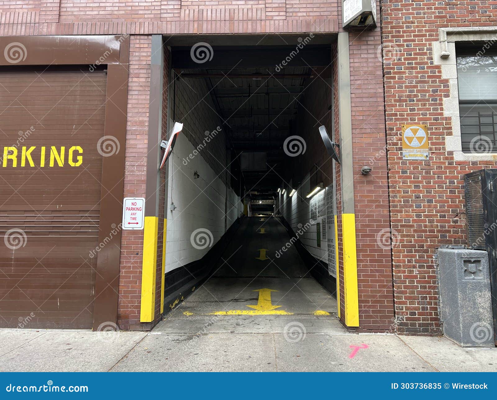Narrow Road Leading the the Parking Lot Stock Image - Image of narrow ...