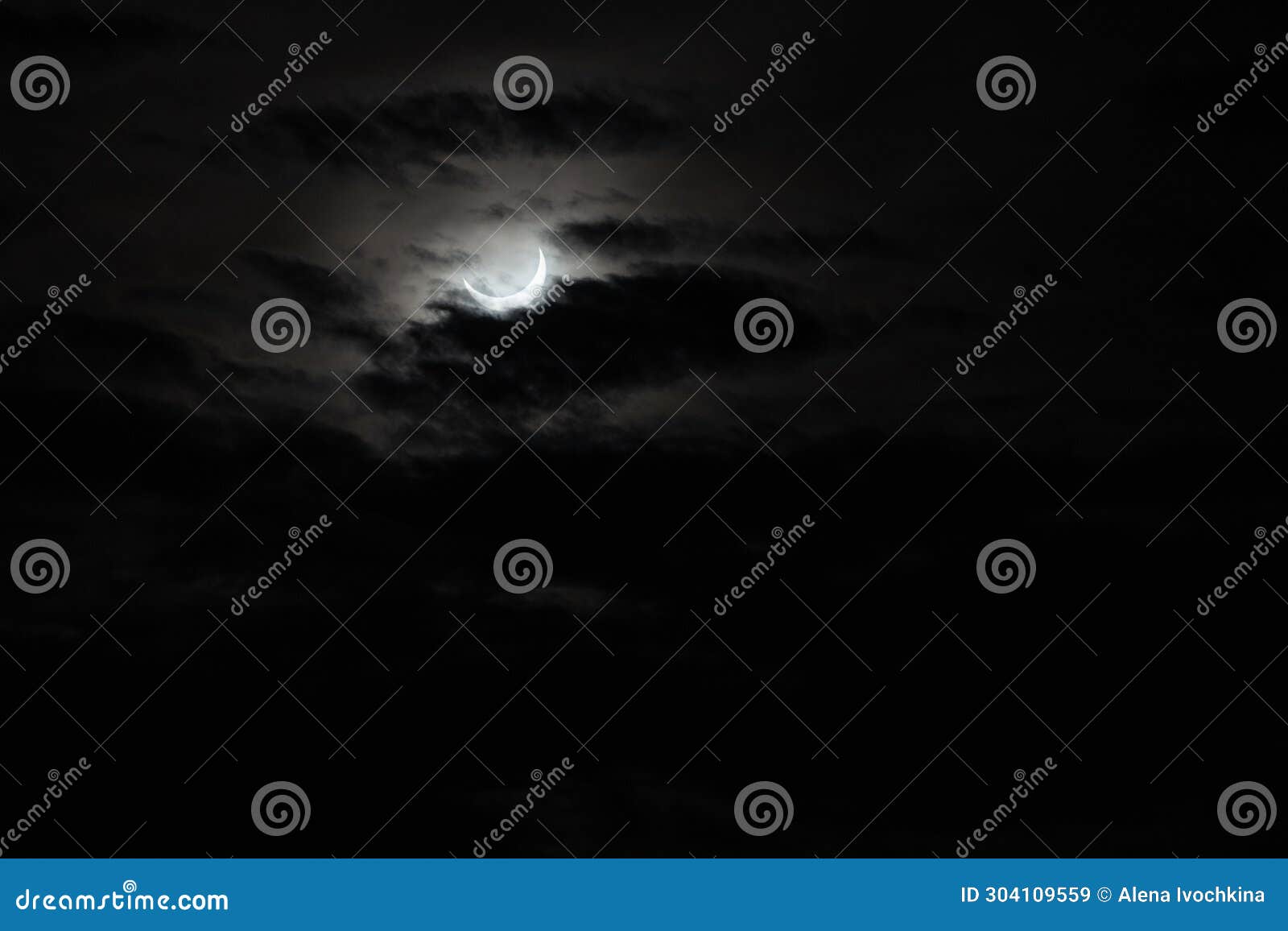 A Narrow Semicircle of Solar Disk during Eclipse in Cloudy Cloudy Weather, Earth Does Not ...