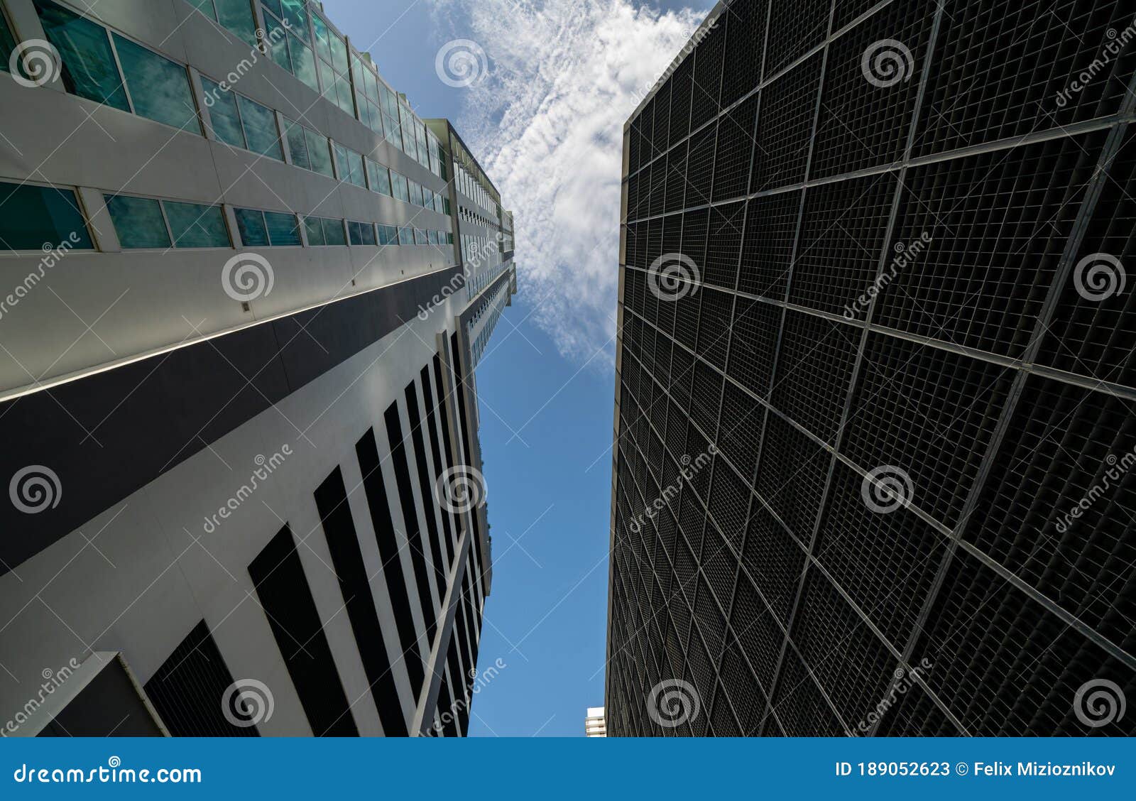 Narrow Space between Two Tall Buildings in the City Stock Image - Image ...