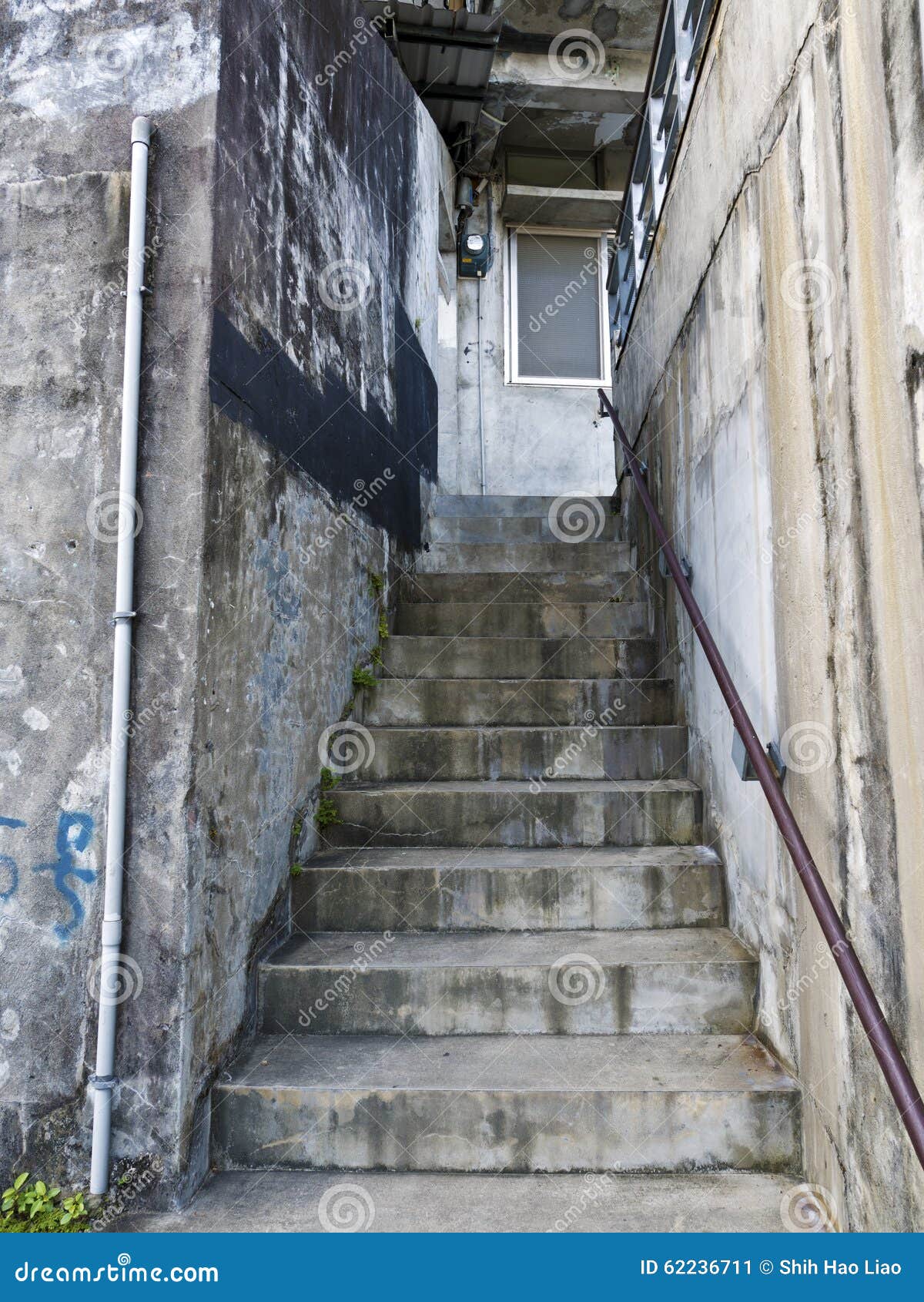 Narrow stair to the house stock image. Image of exterior - 62236711