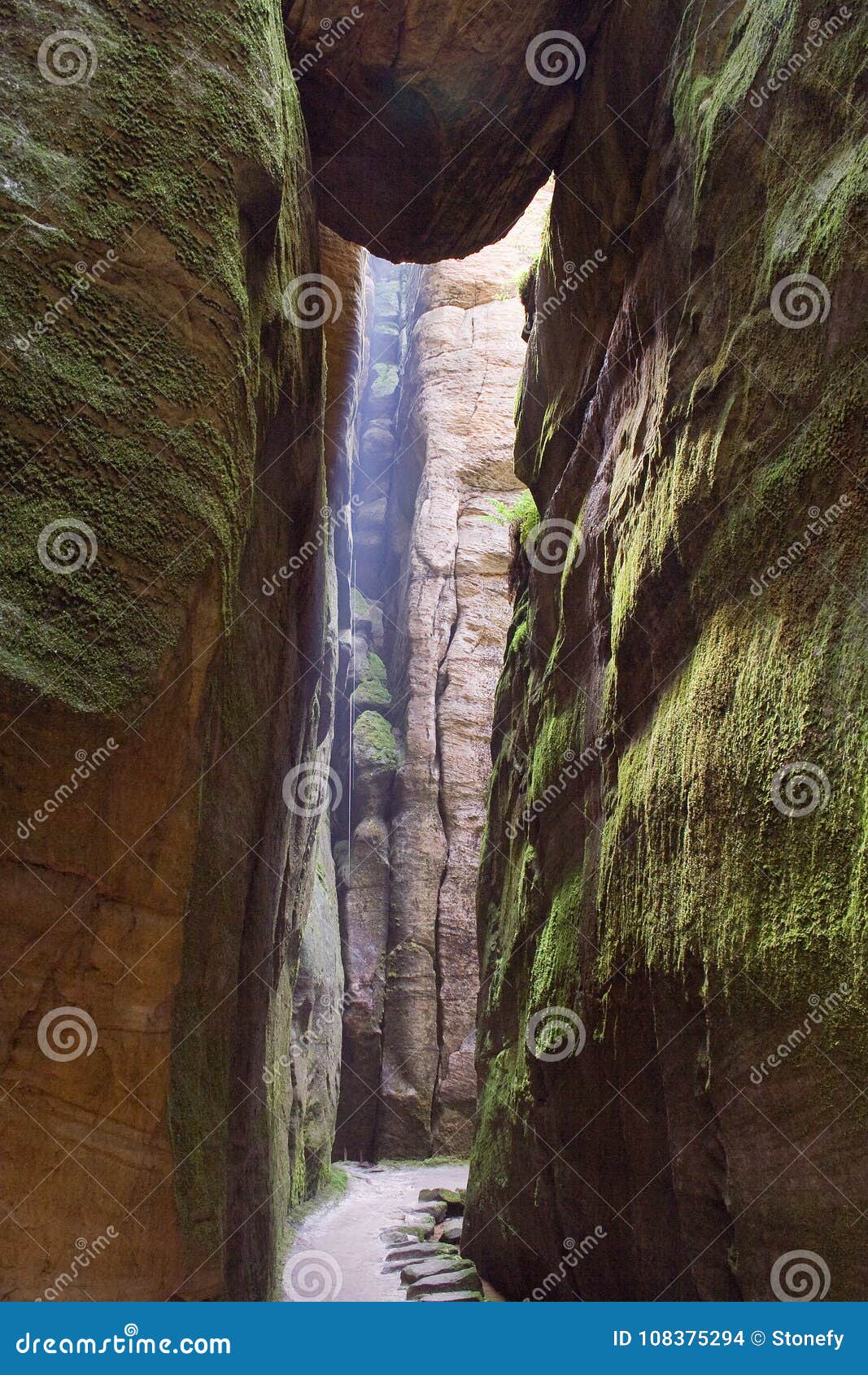Light Narrow Moss Rock Chasm Stock Photo - Image of anza, landscape ...