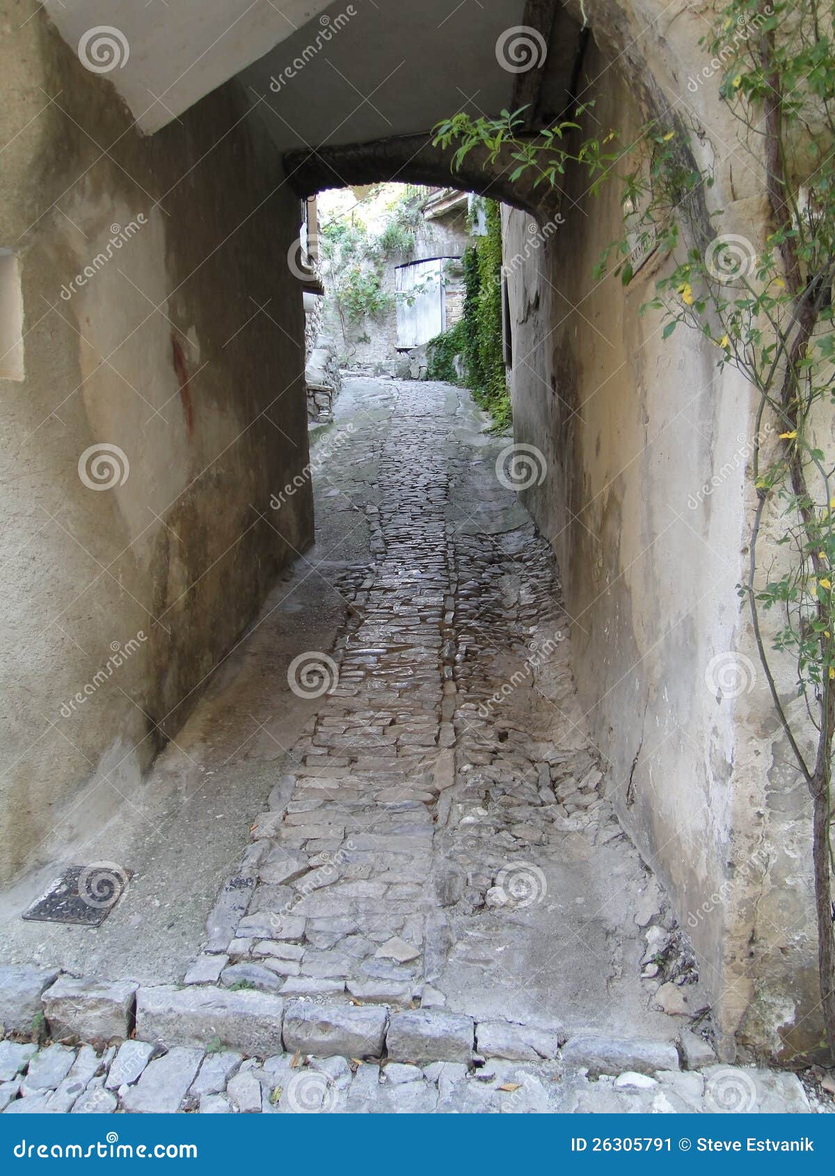 Narrow stone passageways stock image. Image of detail - 26305791