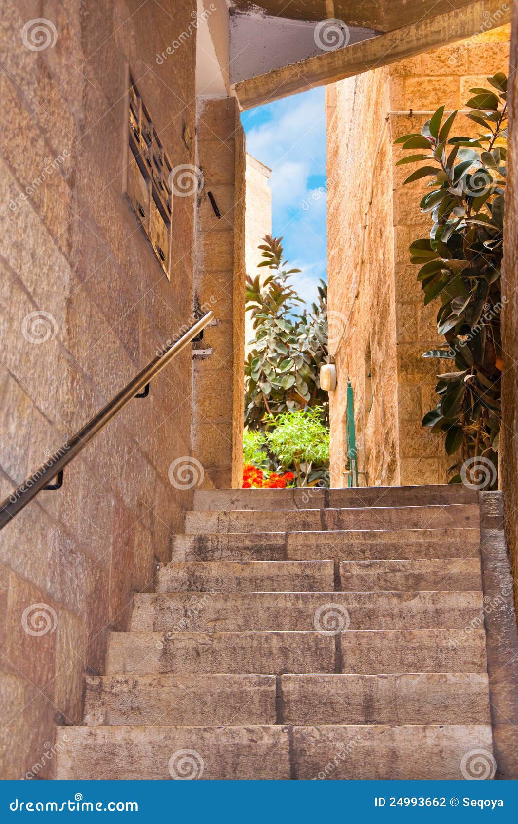 Narrow Stone Streets of Ancient Israel Stock Photo - Image of national ...
