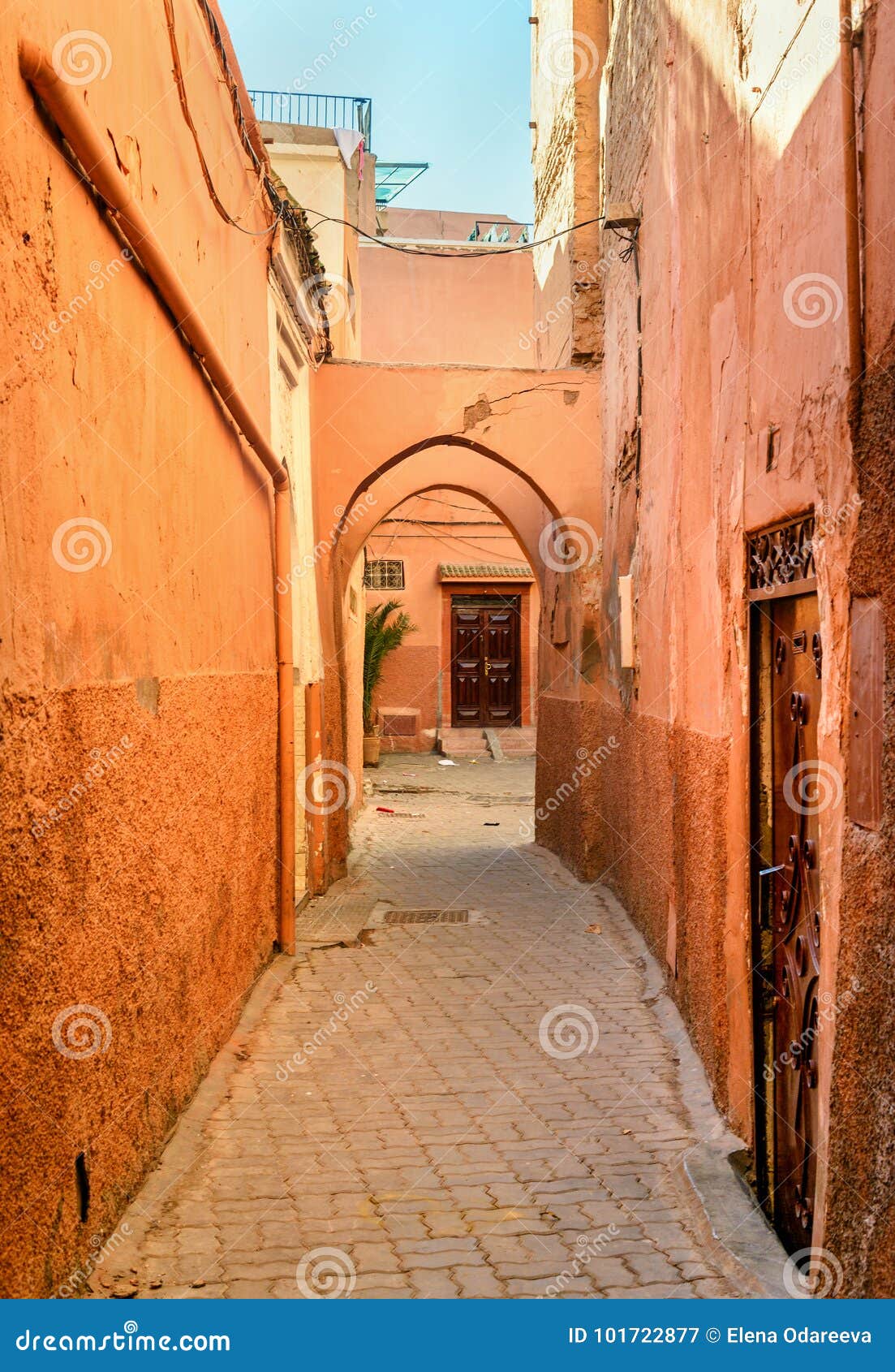 On the Street in Medina. Marrakesh. Morocco Stock Image - Image of ...