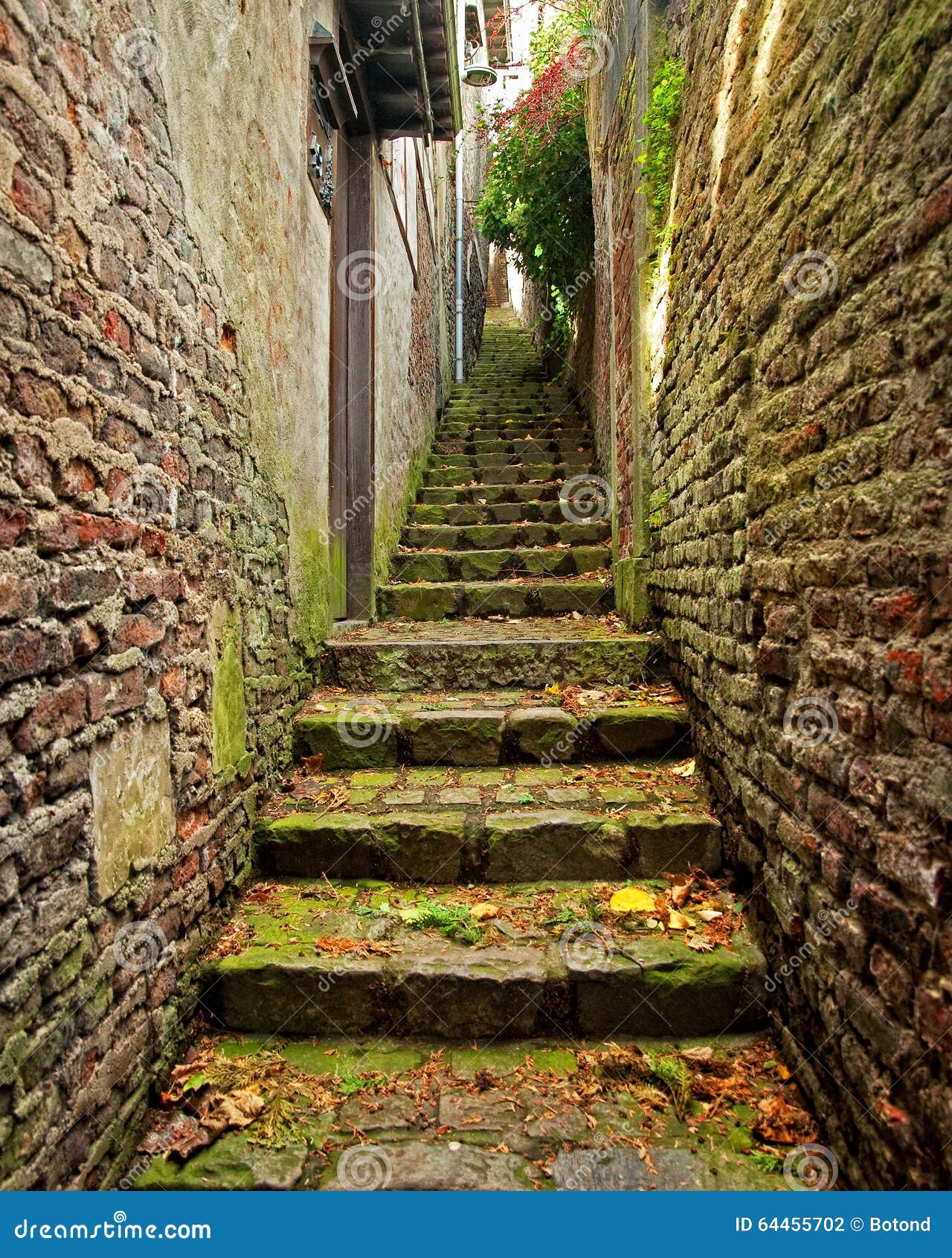 Narrow street stock photo. Image of europe, footpath - 64455702