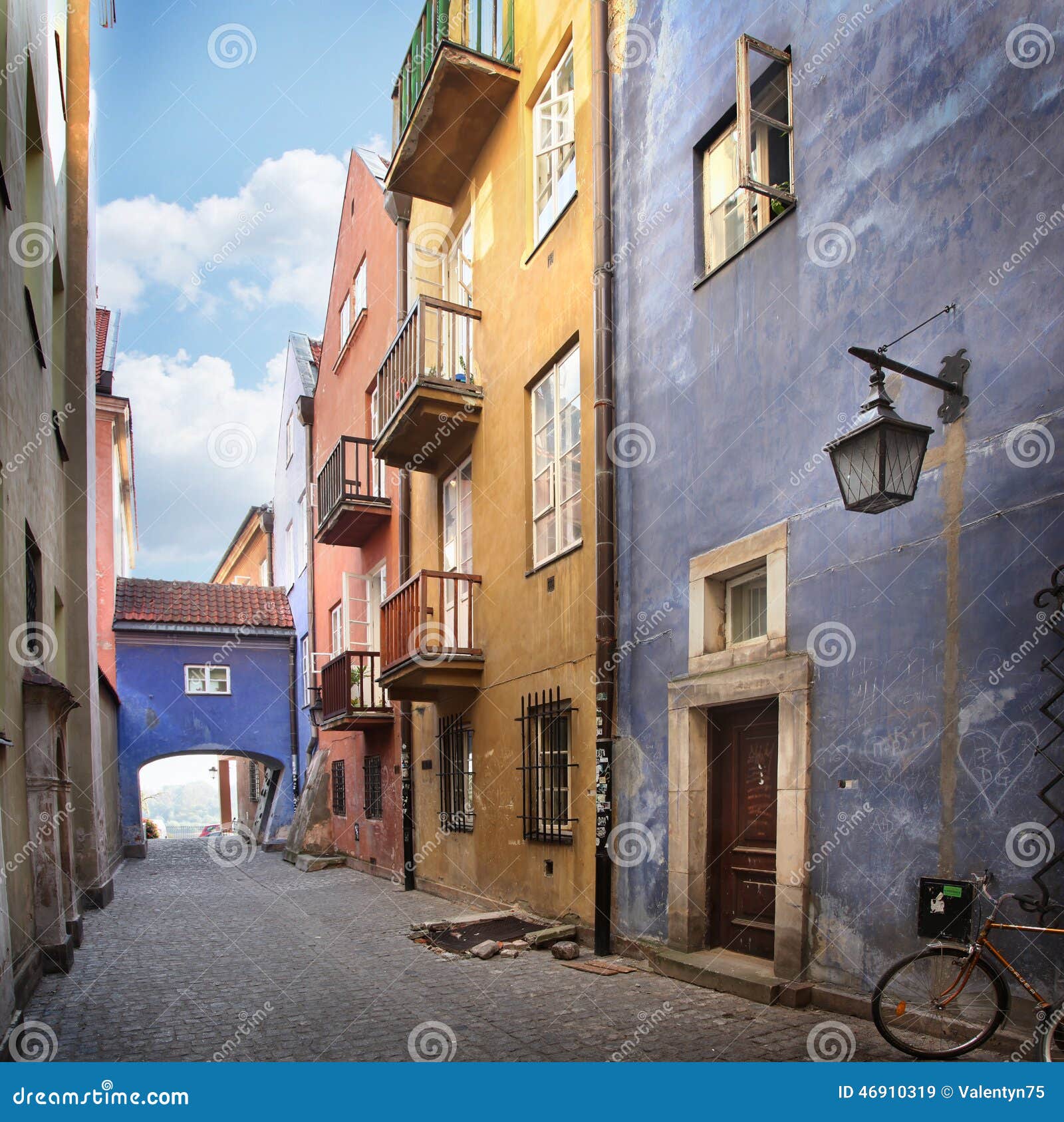 Narrow Streets of Old Town. Editorial Stock Image - Image of building ...