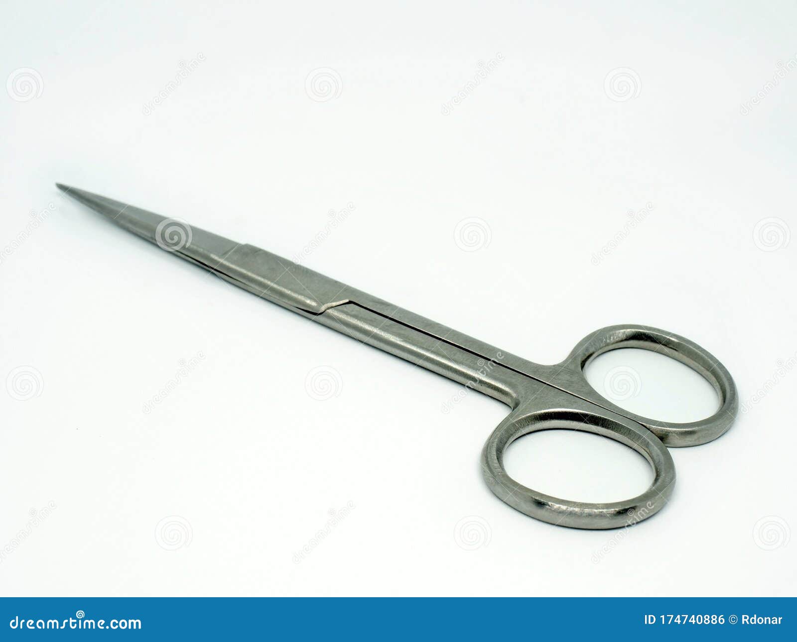 Narrow Surgical Scissors of Articulated Type Stock Photo - Image of ...