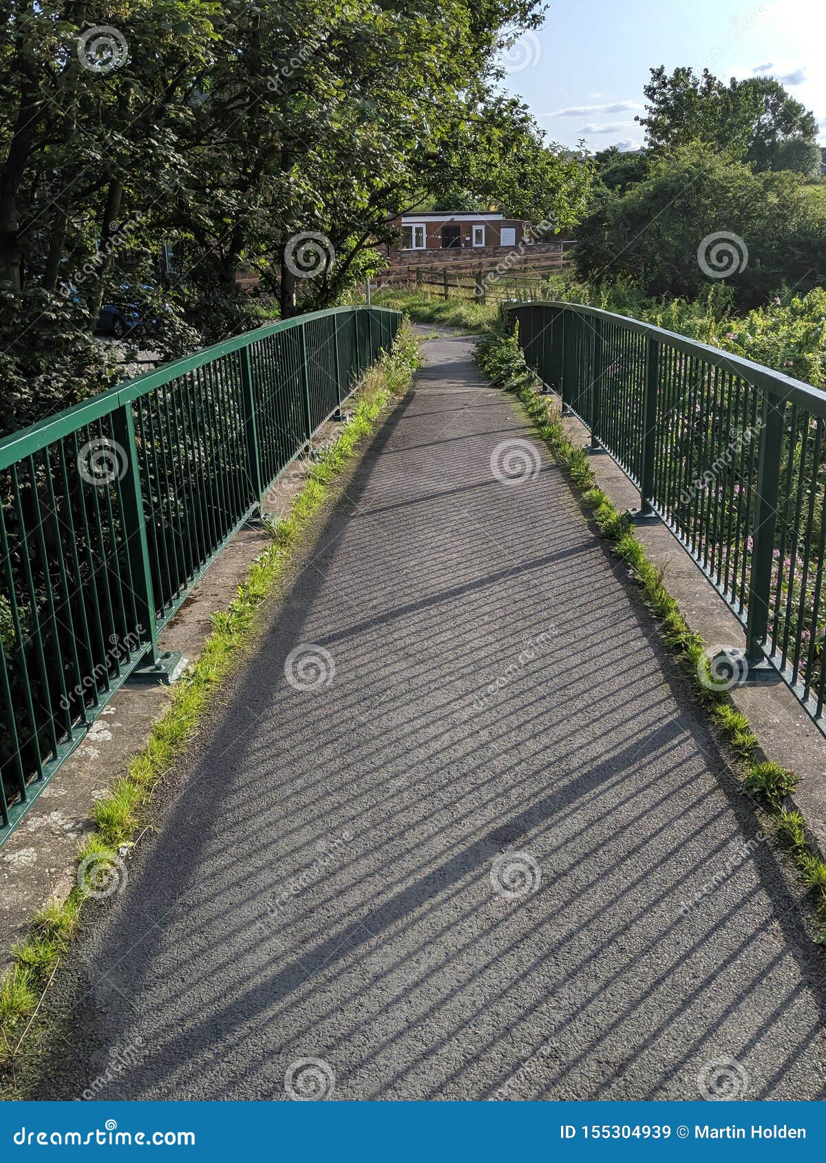 Narrow tarmac bridge stock image. Image of brick, liverpool - 155304939