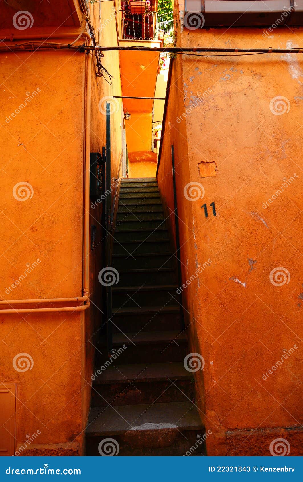 Narrow way stock image. Image of narrow, home, stairs - 22321843