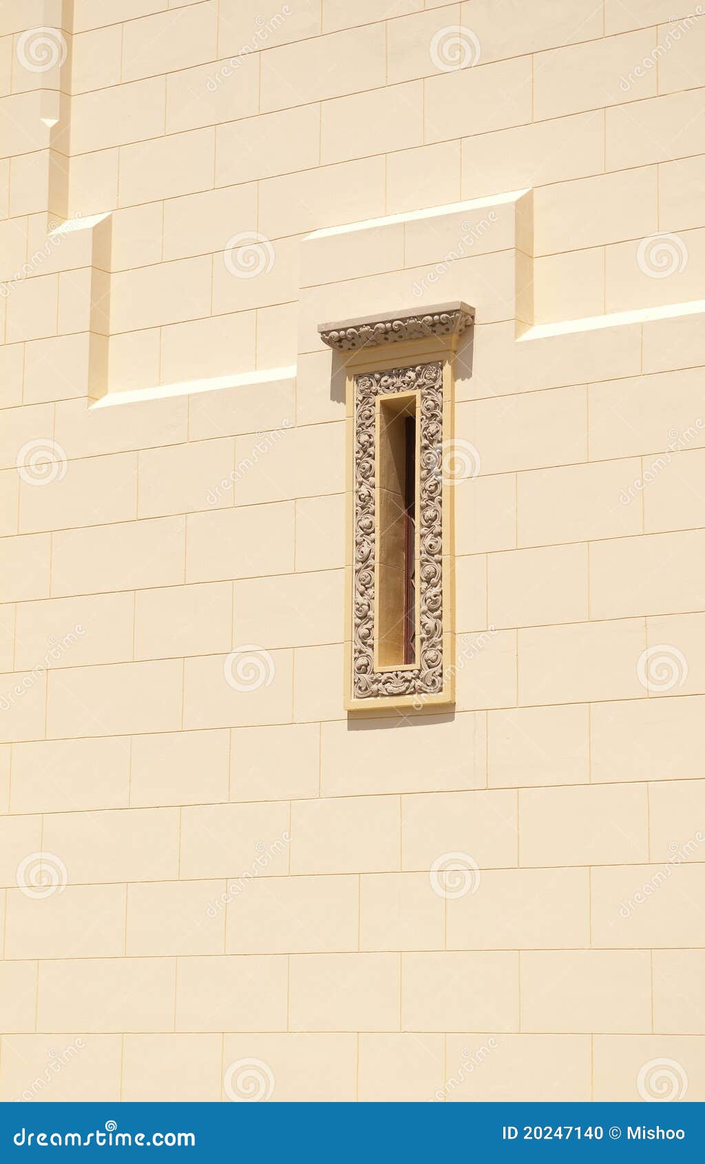 A Narrow Window In A Granite Wall Lined With Massive Blocks, An ...