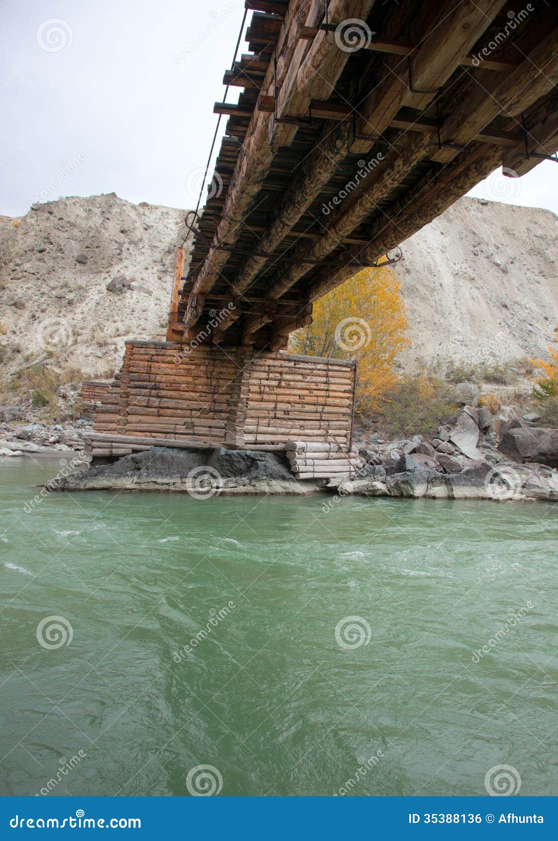 A narrow wooden bridge stock photo. Image of cloud, siberia - 35388136