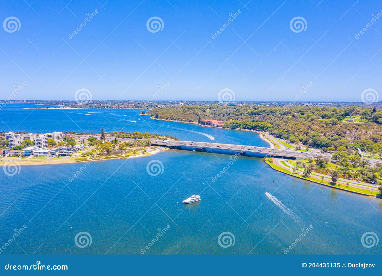 Narrows Bridge Leading To South Perth in Australia Stock Image - Image ...