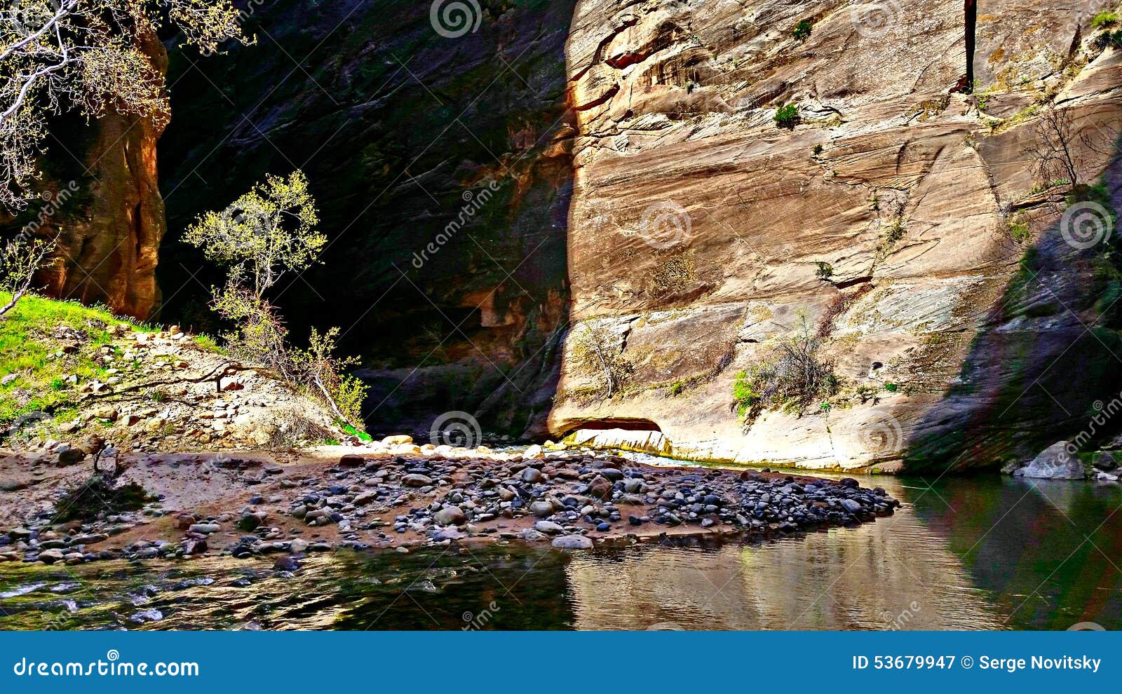 The Narrows at Zion stock image. Image of formation, hiking - 53679947