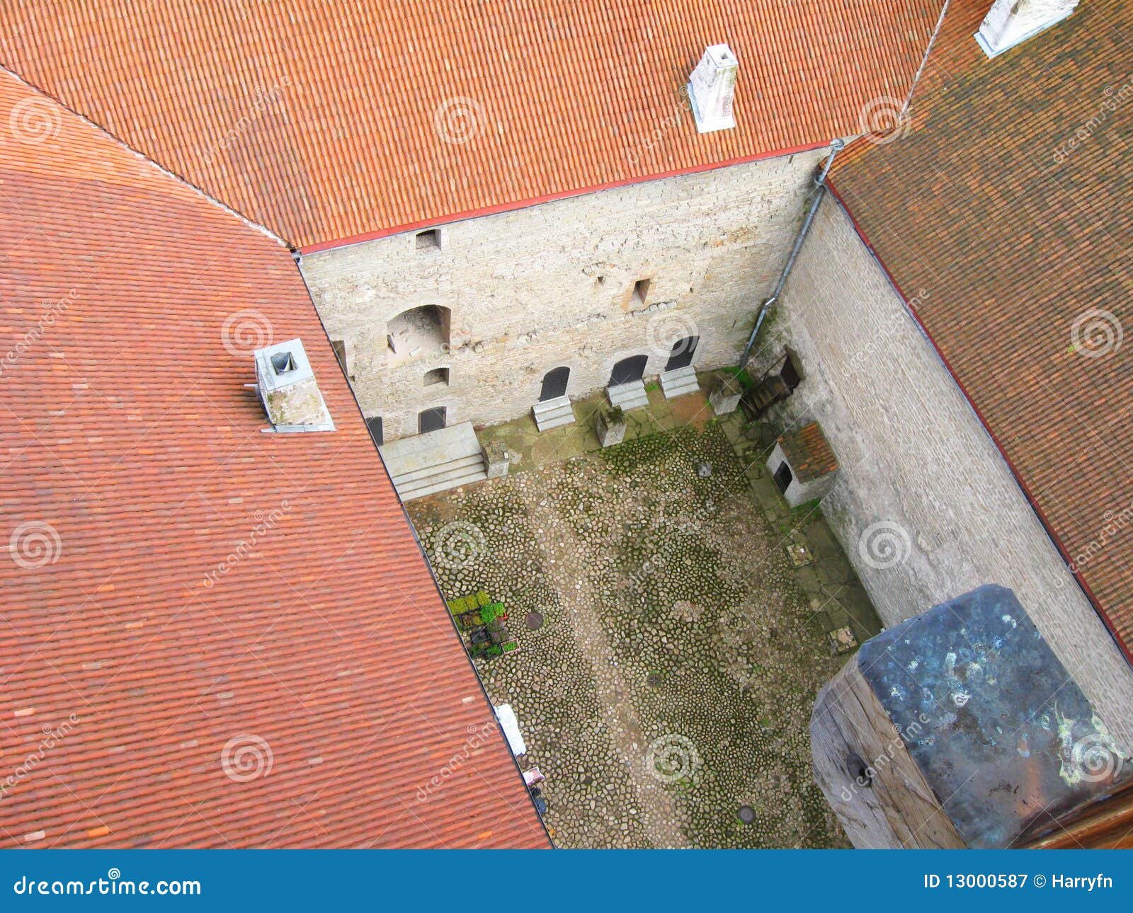 Narva Castle stock image. Image of aerial, yard, baltic - 13000587