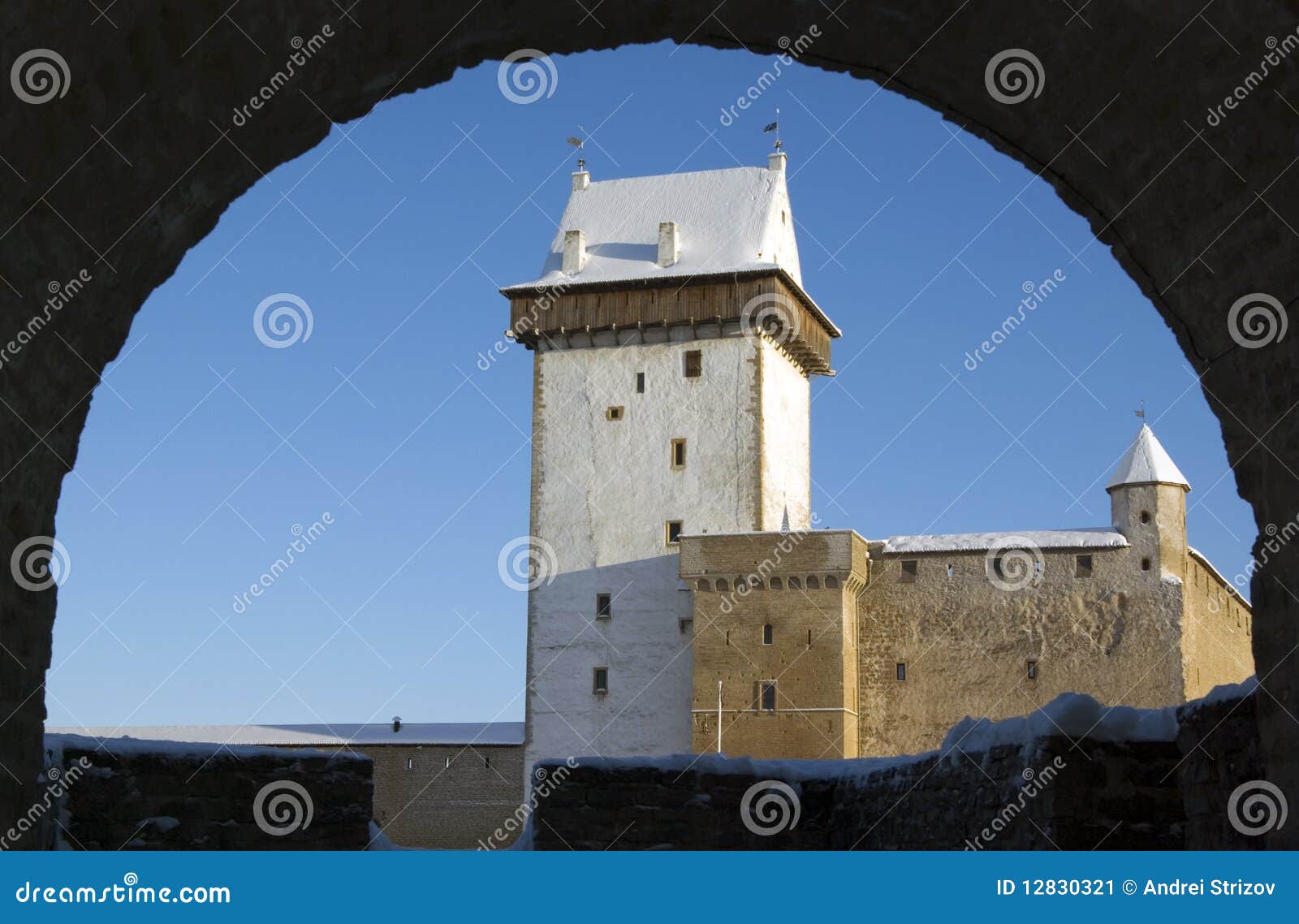 Narva Herman castle. stock image. Image of europe, architecture - 12830321