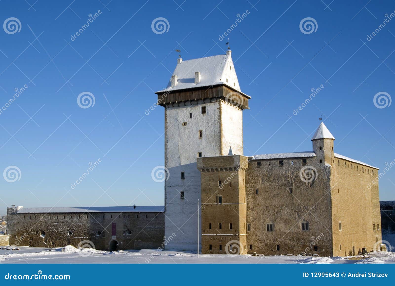Narva Herman castle. stock image. Image of culture, travel - 12995643