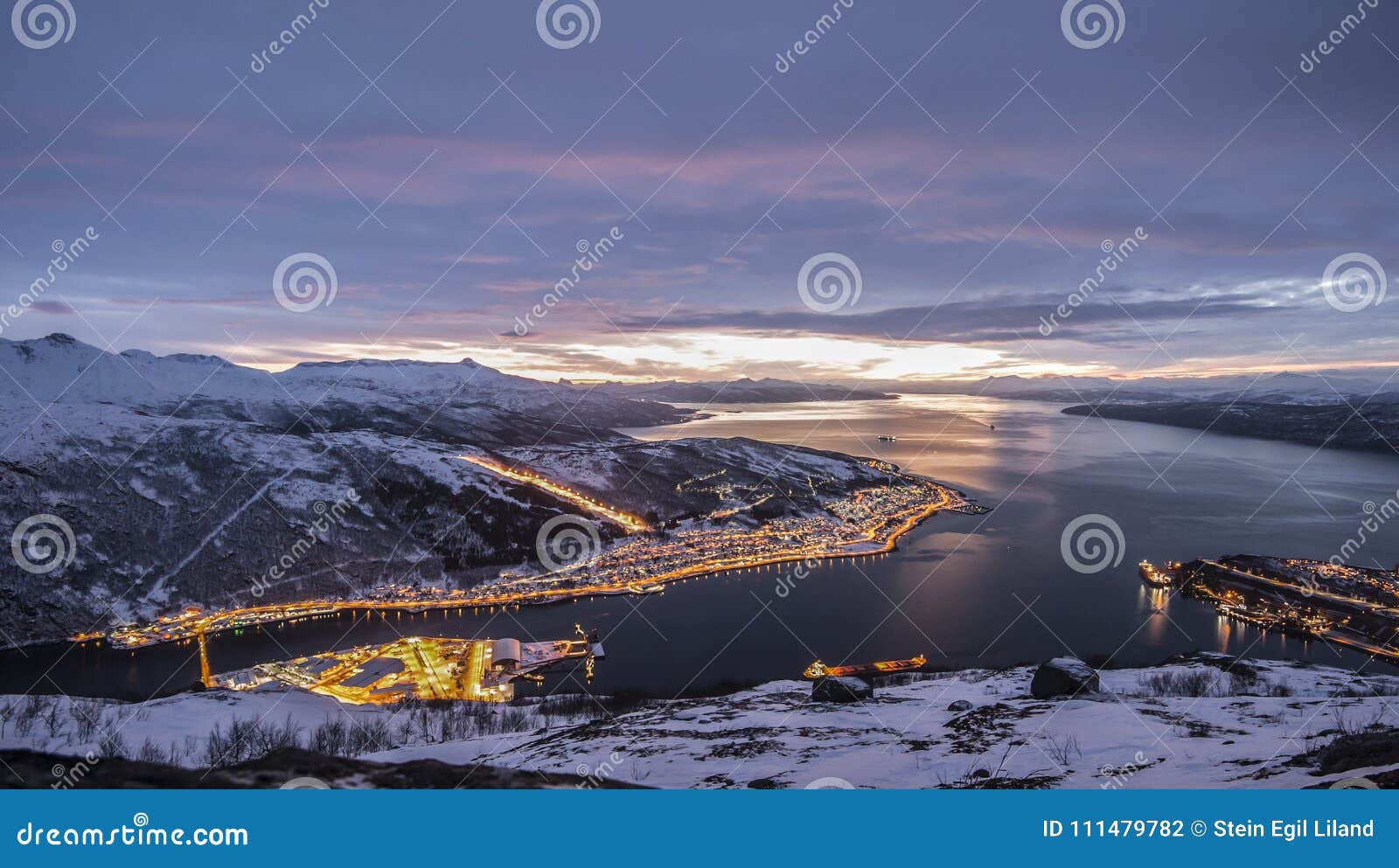 Narvik panorama stock photo. Image of shore, ofotfjord - 111479782