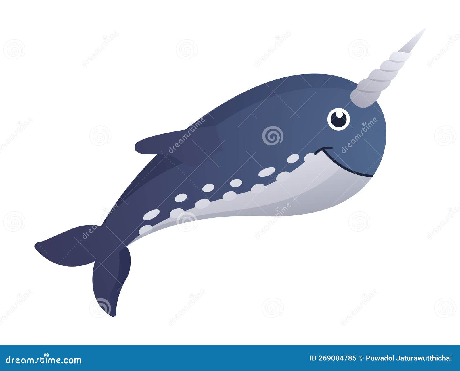 Narwhal Cartoon Character . Vector Stock Vector - Illustration of ...