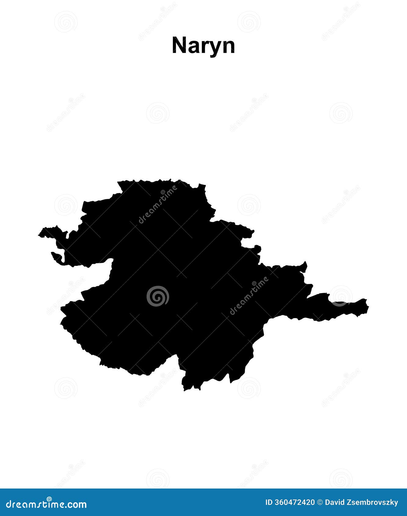 Naryn outline map stock illustration. Illustration of template - 360472420