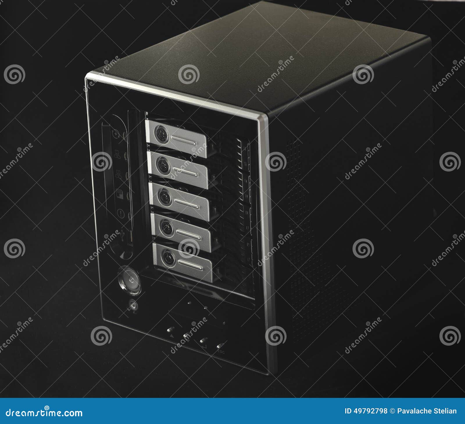 NAS Storage for Five Hard Drives Stock Photo - Image of drive ...