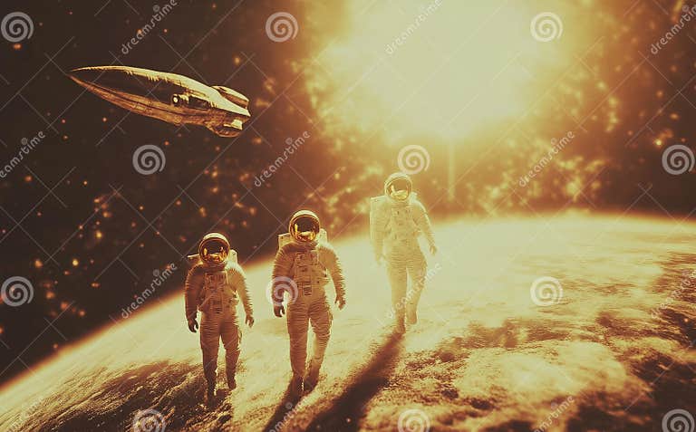 In this NASA Image, an Astronaut is in Outer Space Against the Backdrop ...