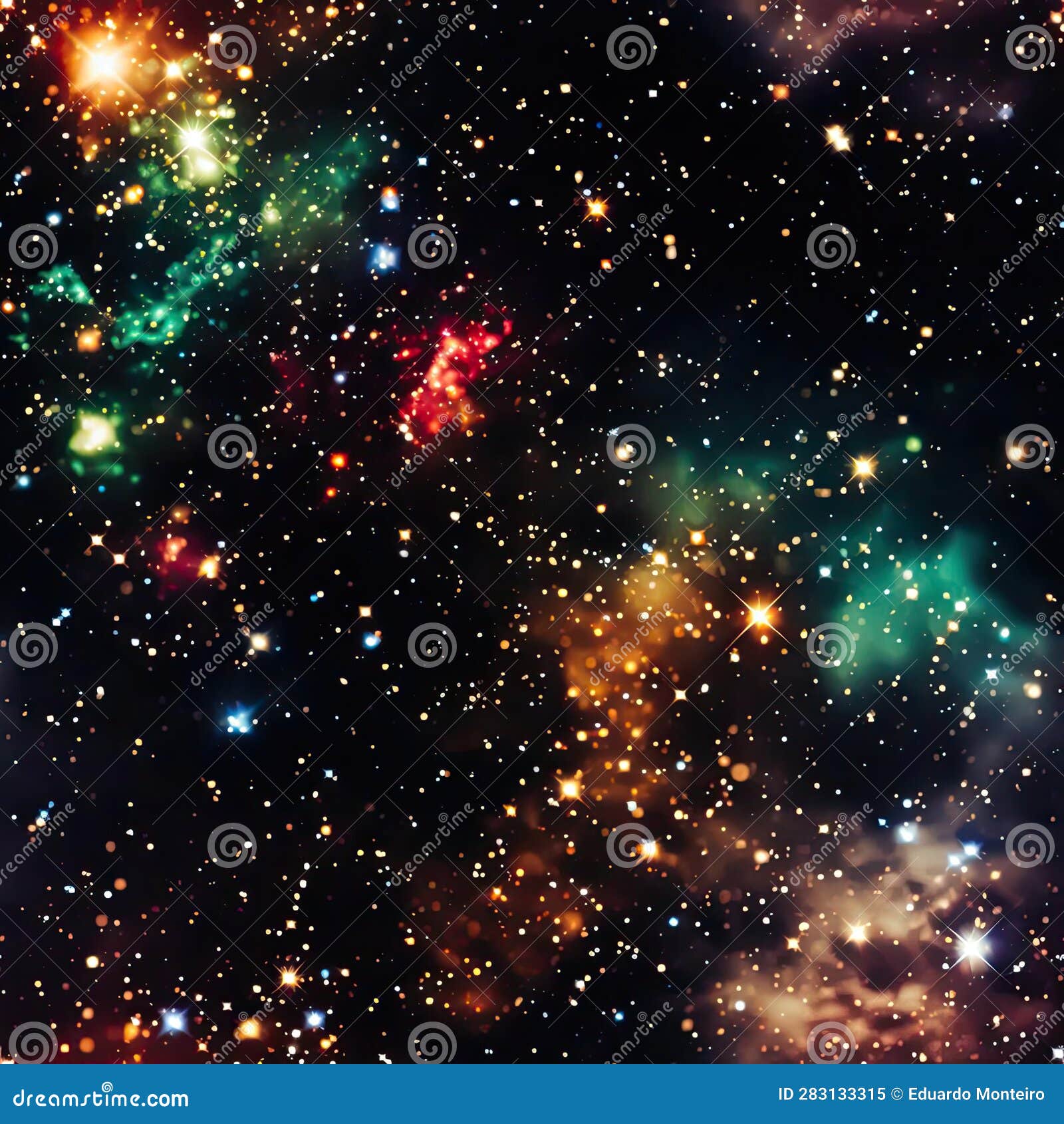 NASA S Vibrant Image of Colored Stars and Galaxies (tiled Stock ...