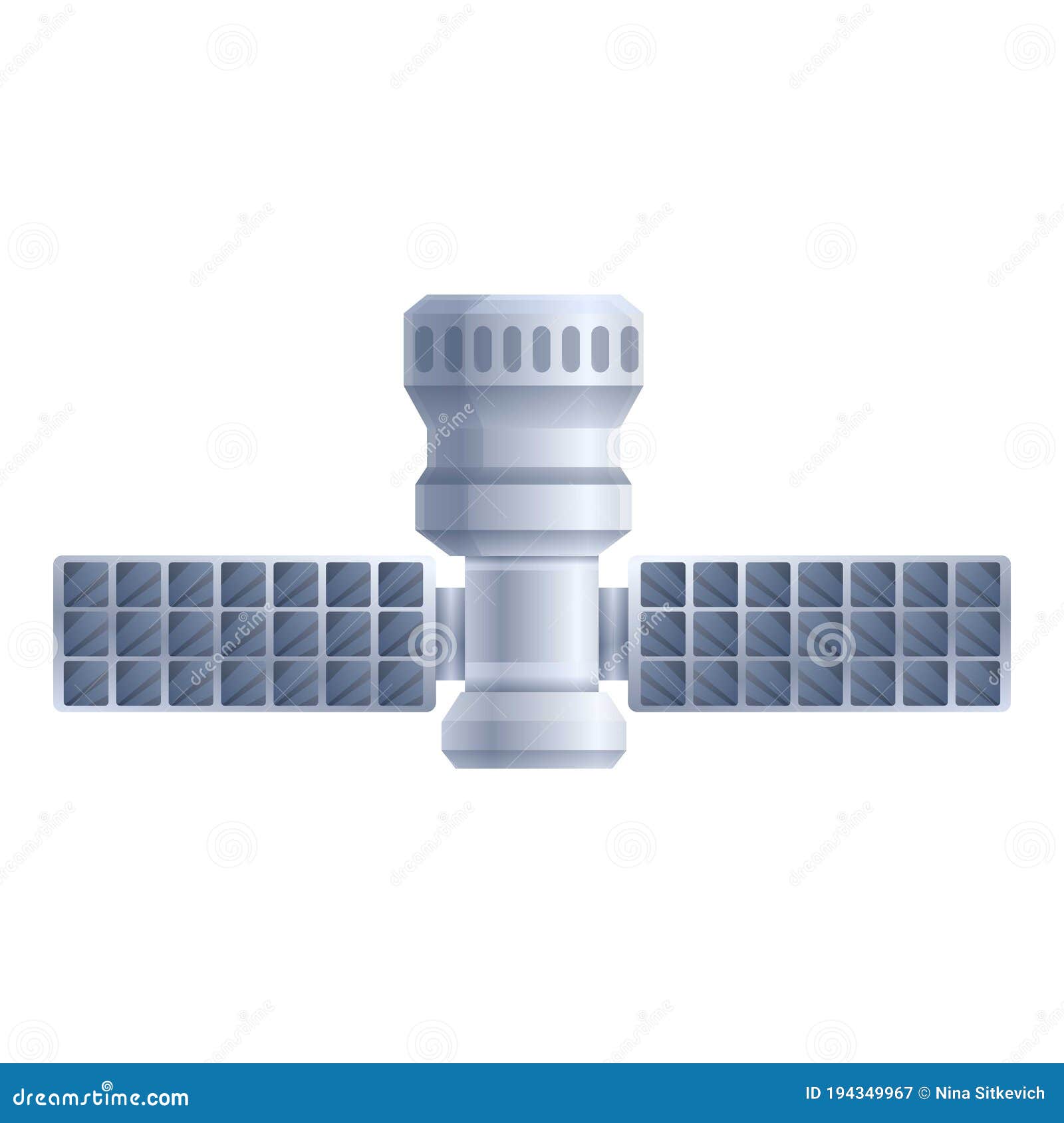 Nasa Space Satellite Icon, Cartoon Style Stock Vector - Illustration of ...