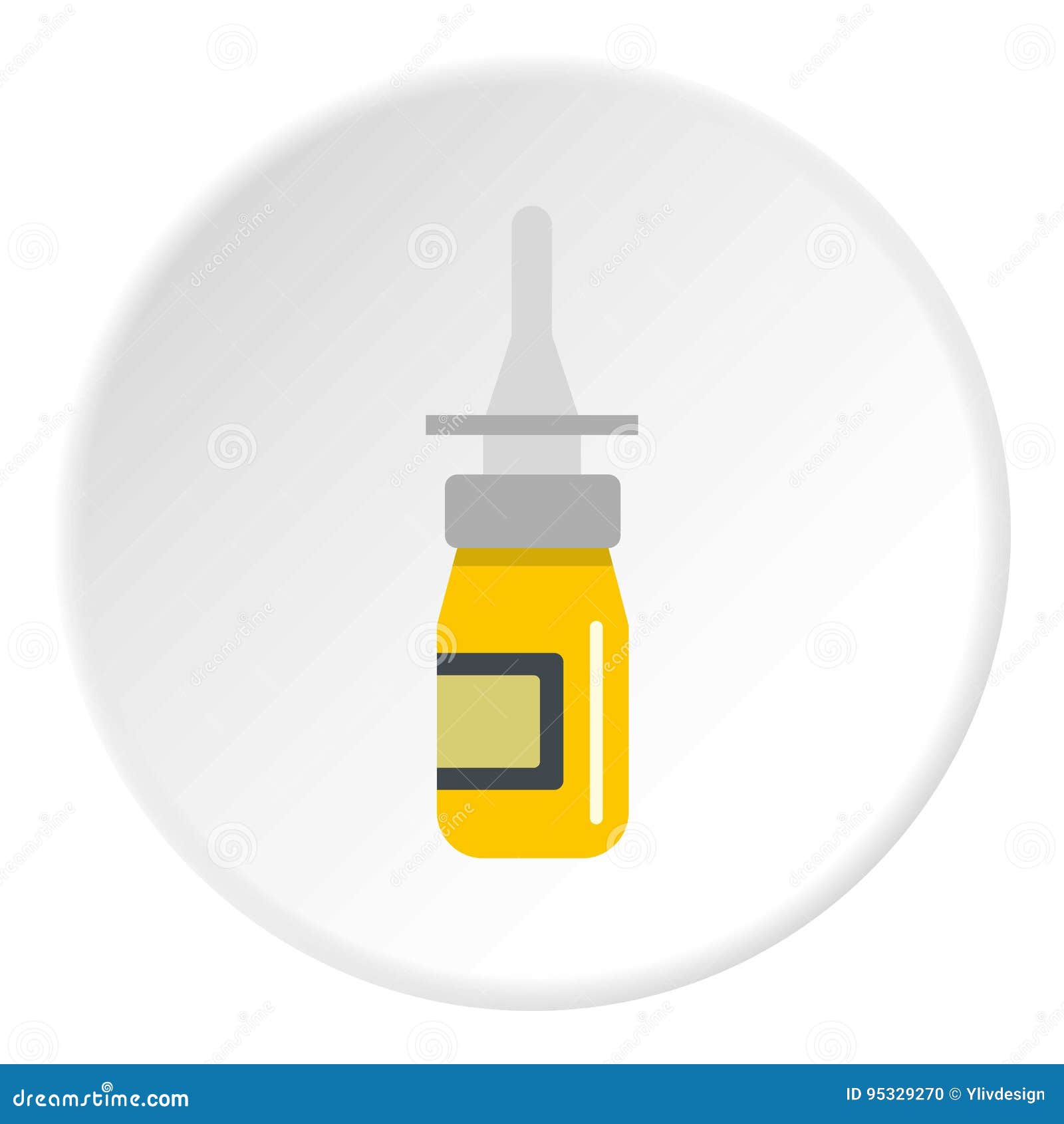 Nasal drops icon circle stock vector. Illustration of isolated - 95329270