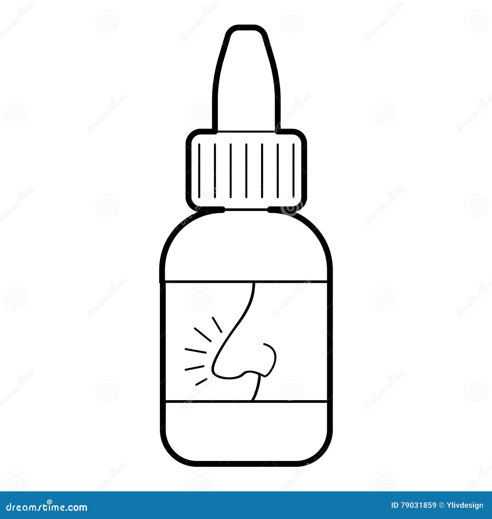 Nasal Drops, Medicament For The Nose, Illustrations. Cartoon Vector ...