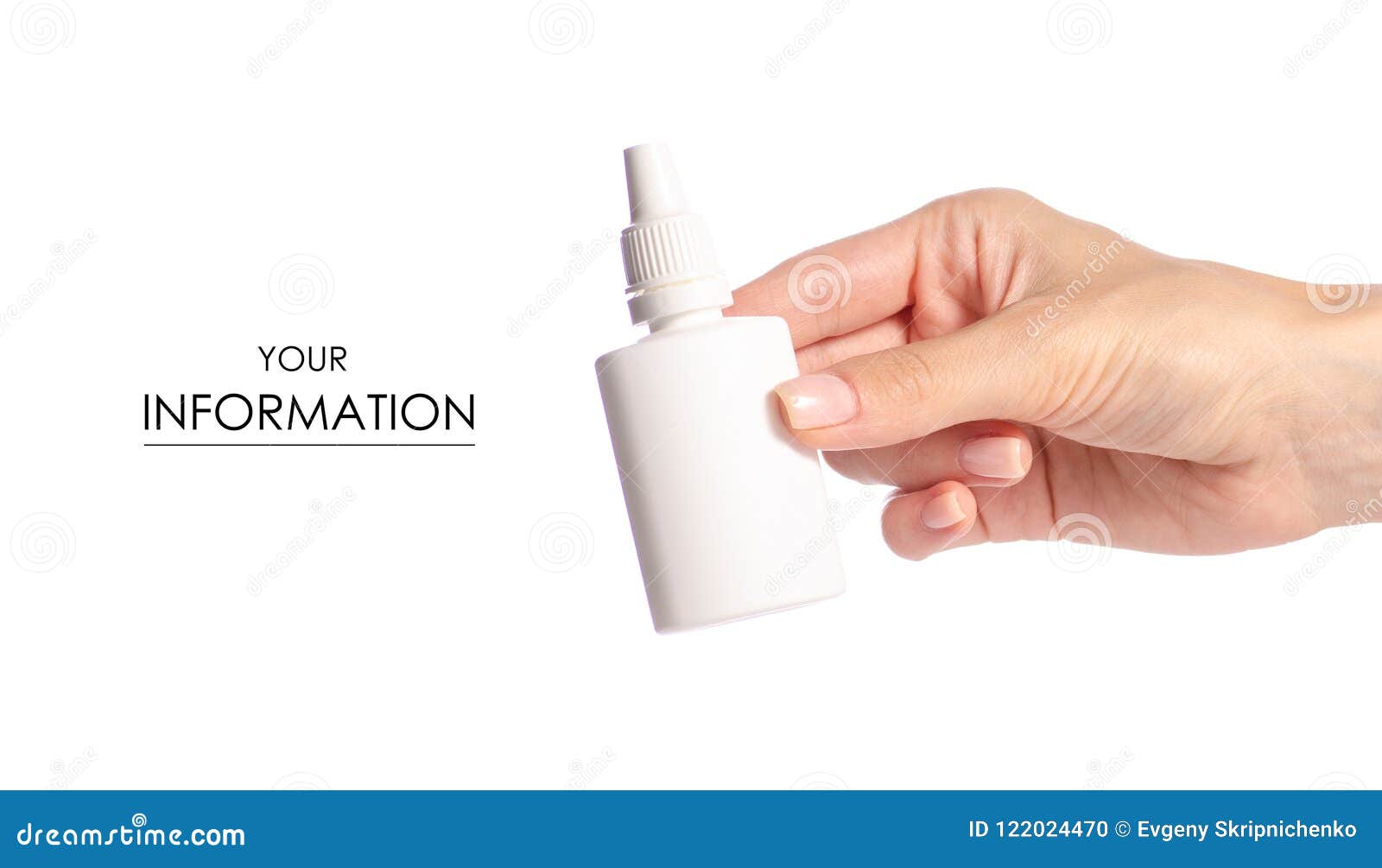 Nasal Spray for Nose in Hand Pattern Stock Photo - Image of fingernail ...