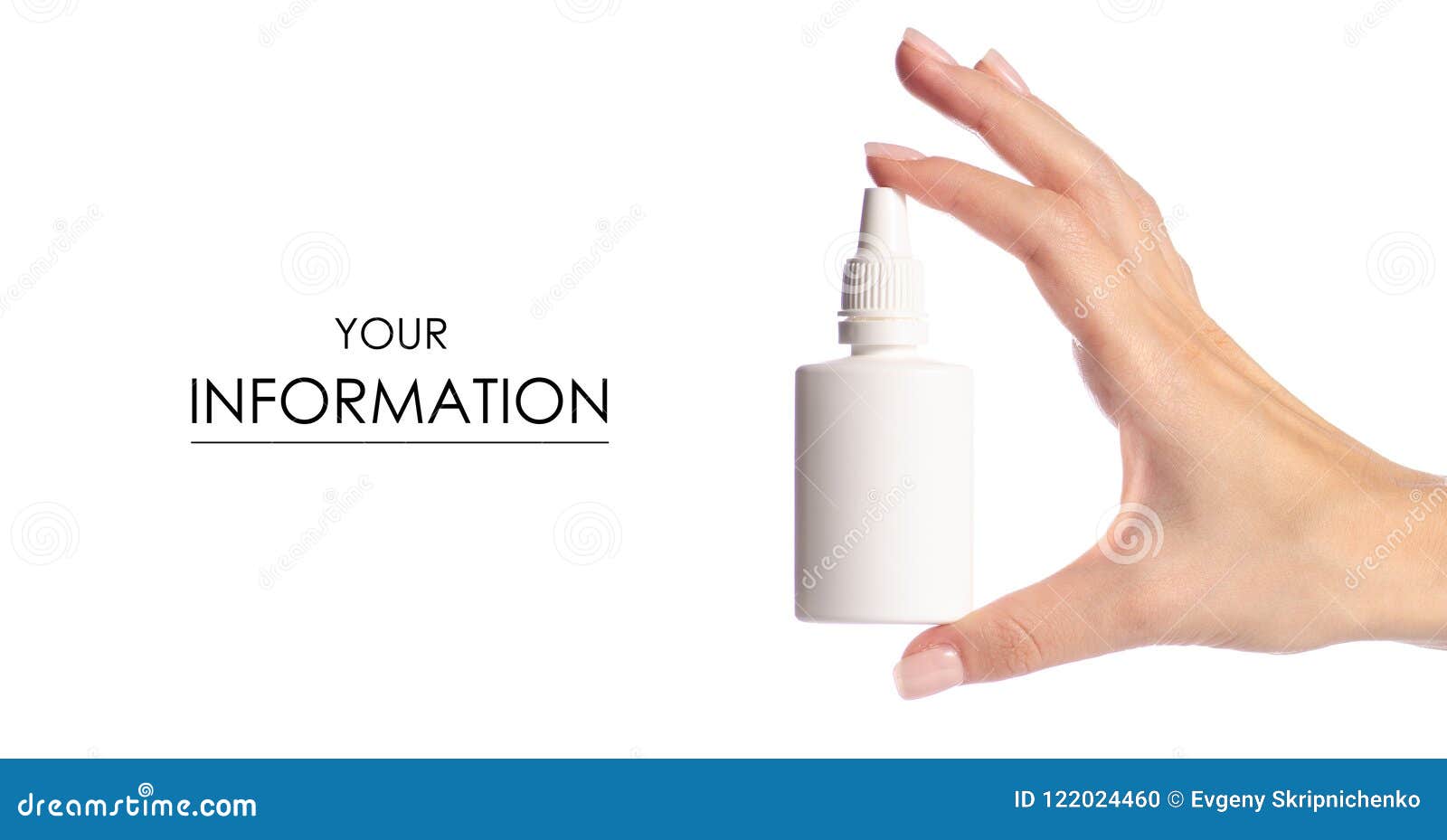 Nasal Spray for Nose in Hand Pattern Stock Photo - Image of assistance ...