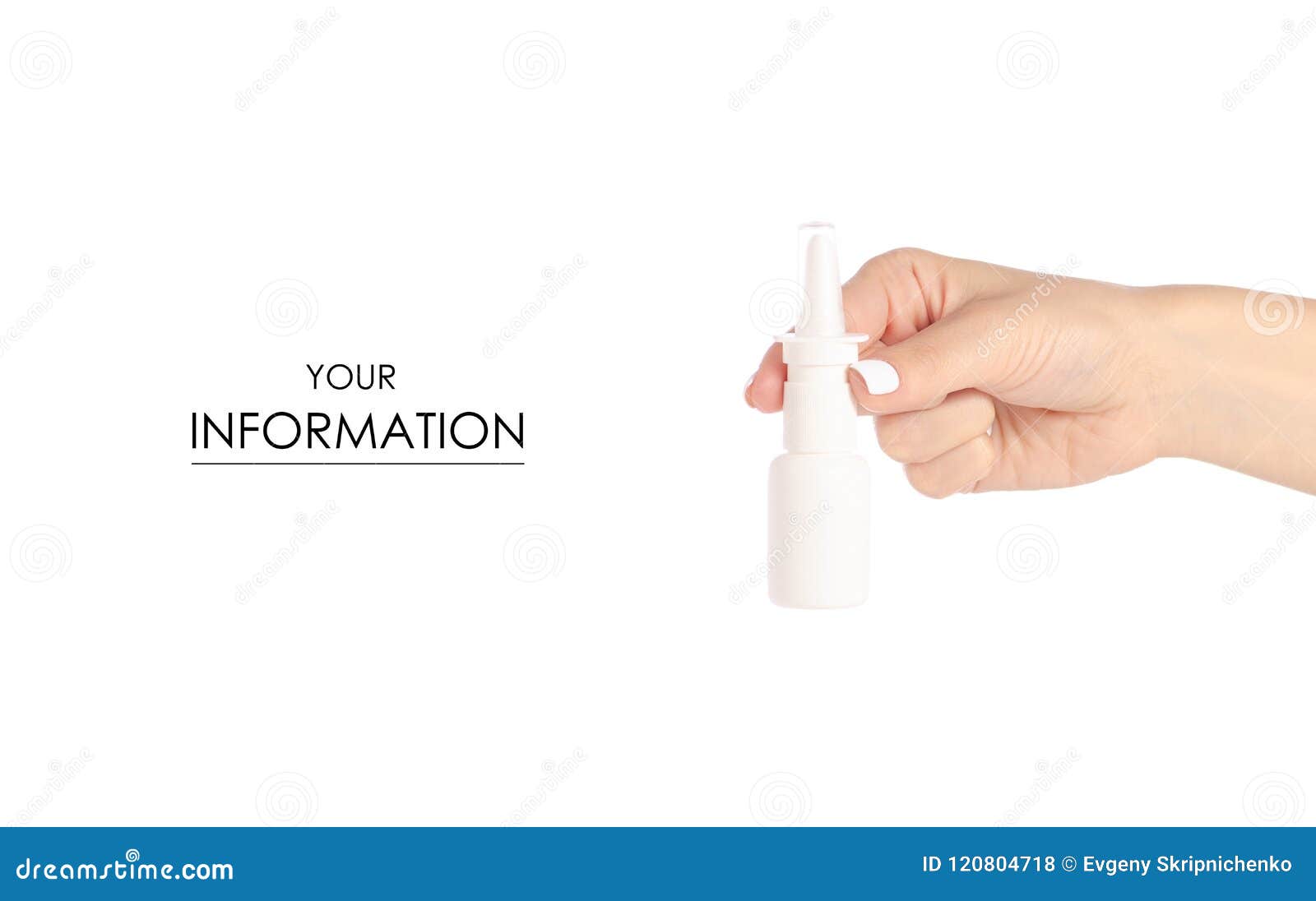 Nasal Spray for Nose in Hand Pattern Stock Photo - Image of fingernail ...