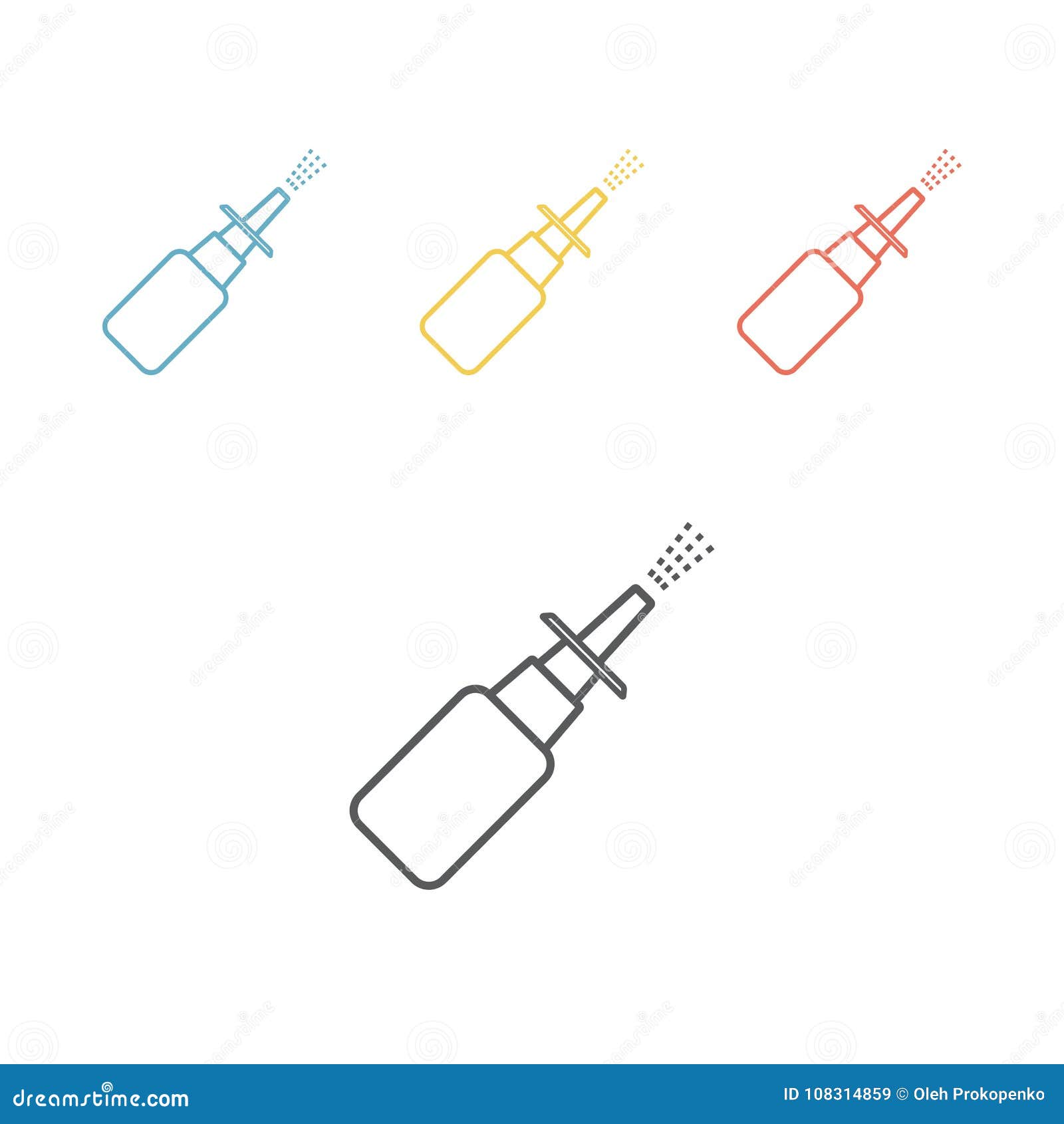 Nasal Sprays Line Icon. Vector Icon for Web Graphic. Stock Vector ...