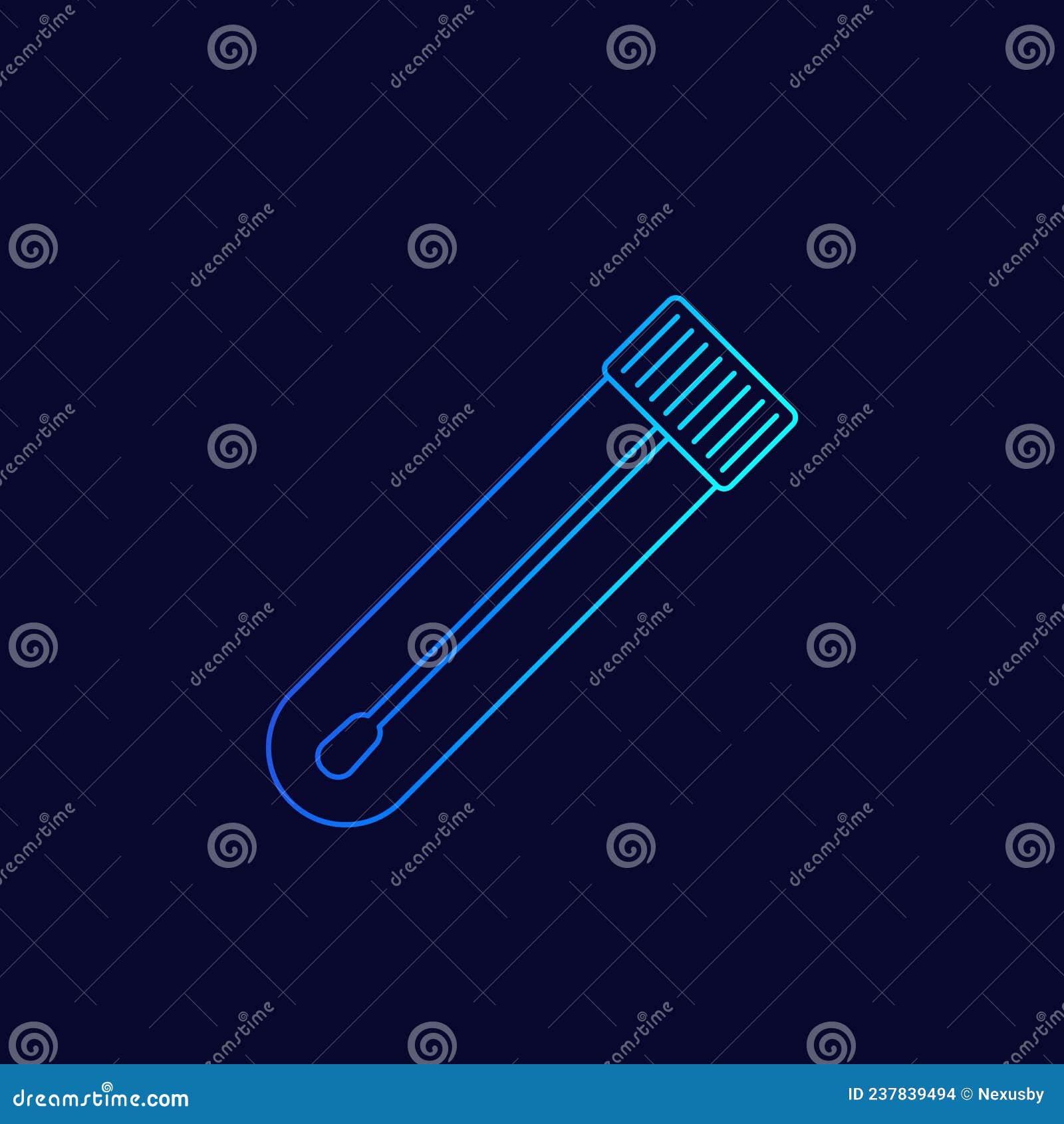 Nasal Swab Test Line Vector Icon Stock Vector - Illustration of icon ...