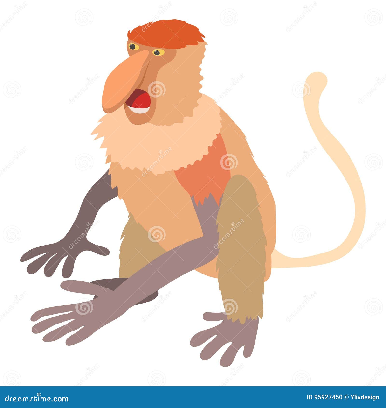 Nasalis Monkey Icons Set Vector Color | CartoonDealer.com #117995742
