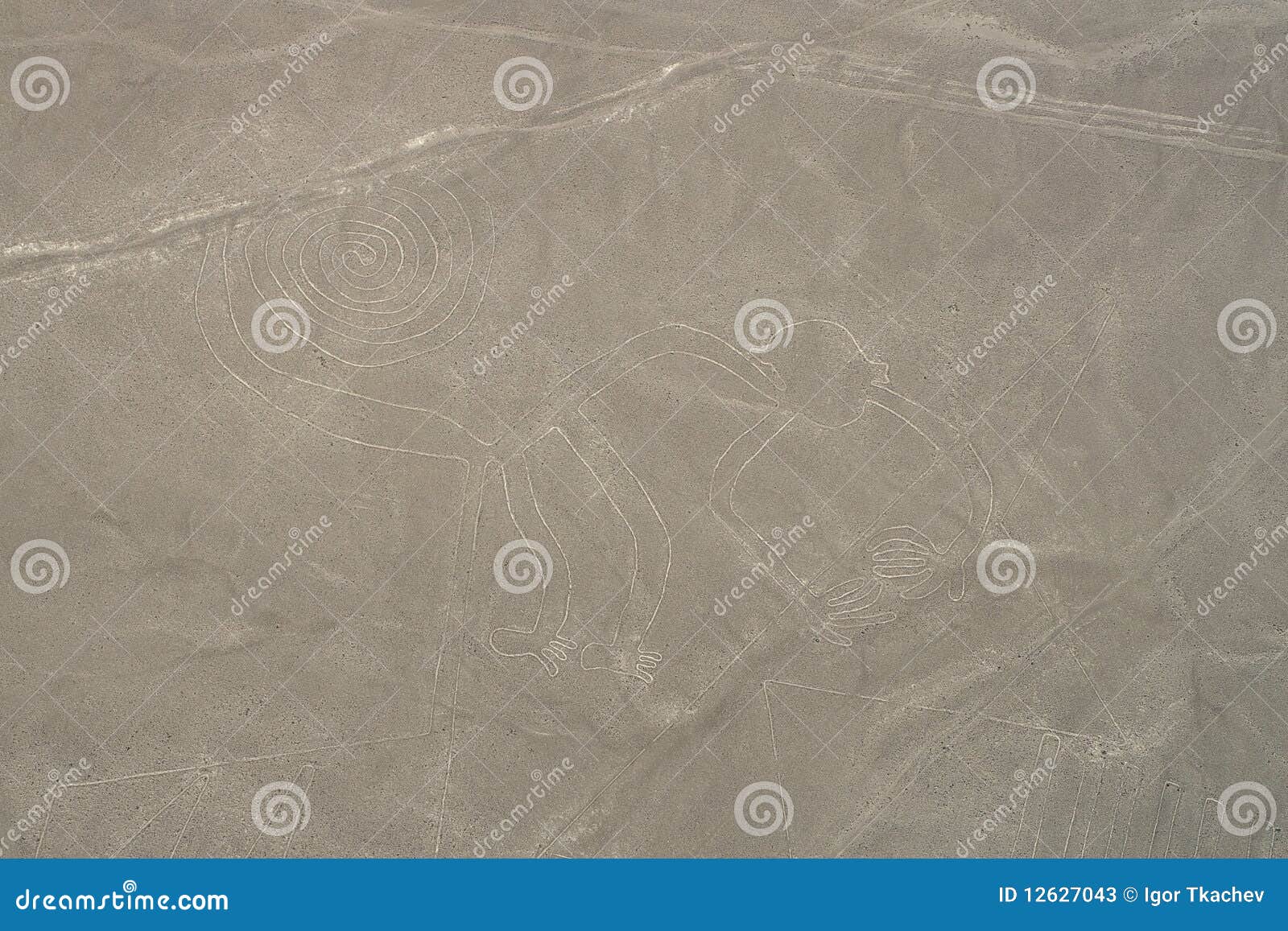 Nasca-monkey stock image. Image of scenics, human, geoglyph - 12627043