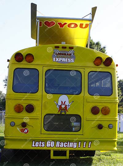 NASCAR Bus editorial stock image. Image of gold, drive - 25607689