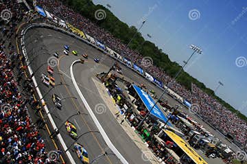 NASCAR - a different view editorial stock image. Image of spectators ...